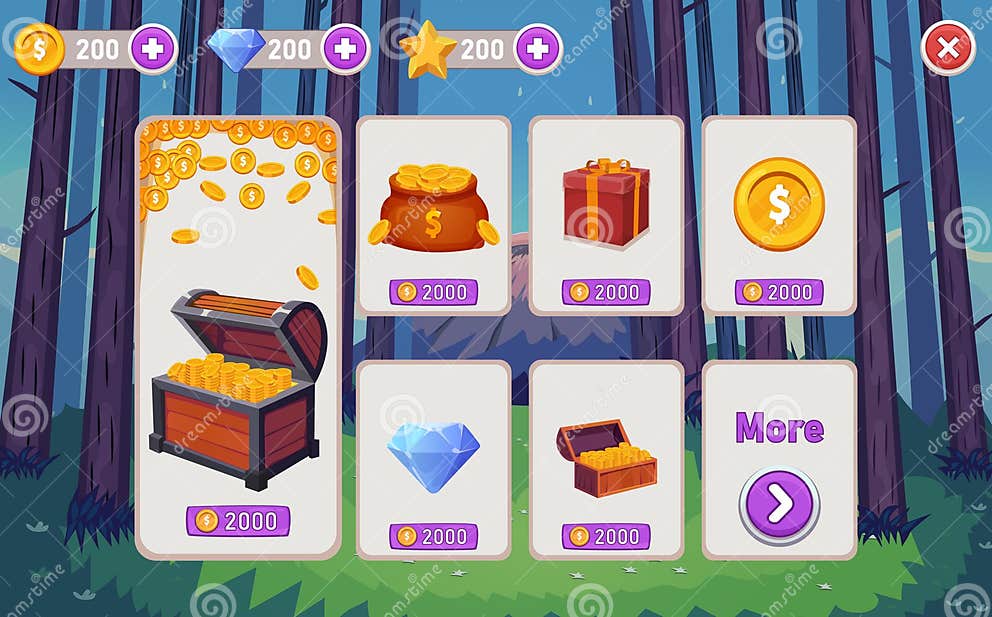 Mobile Game Store , Ui - Ux Stock Vector - Illustration of screenshot ...