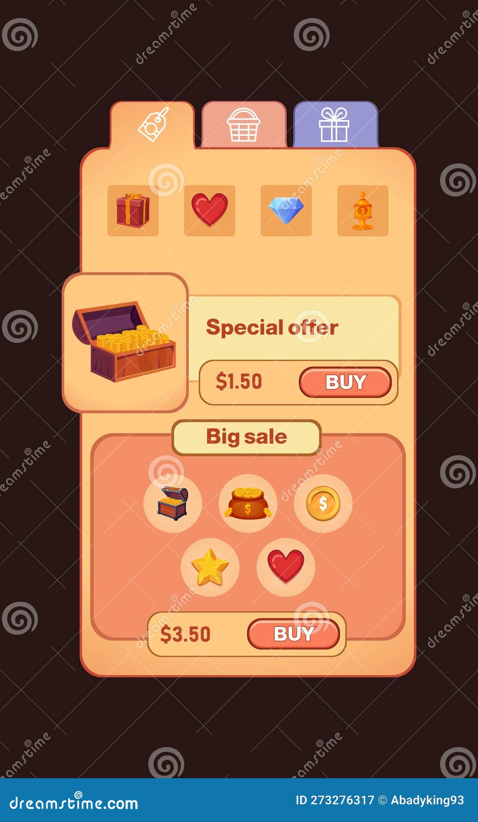 Mobile Game Store , Ui - Ux Stock Vector - Illustration of shop, banner ...