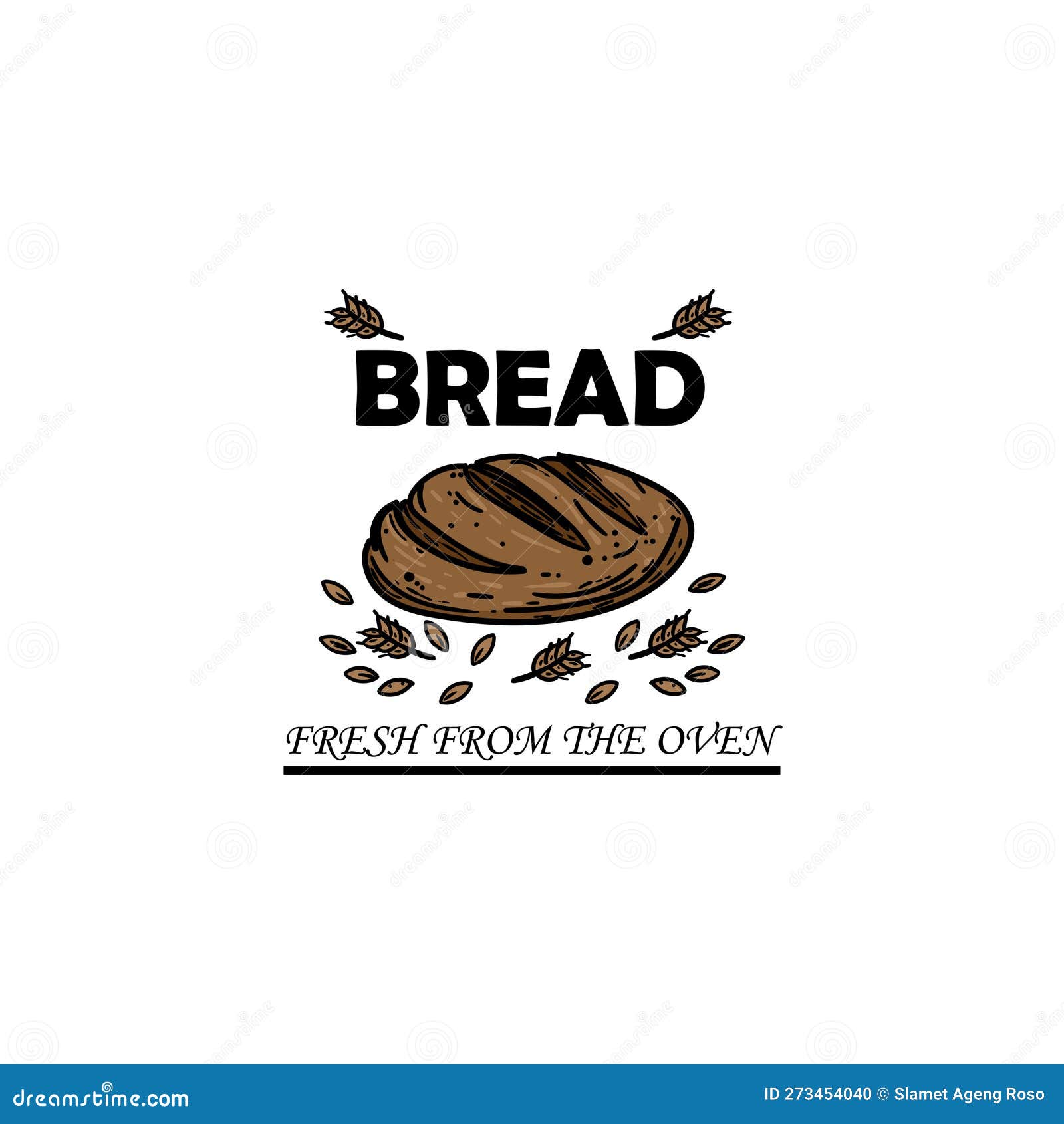Fresh Bread Illustration Logo Vector. Stock Vector - Illustration of ...