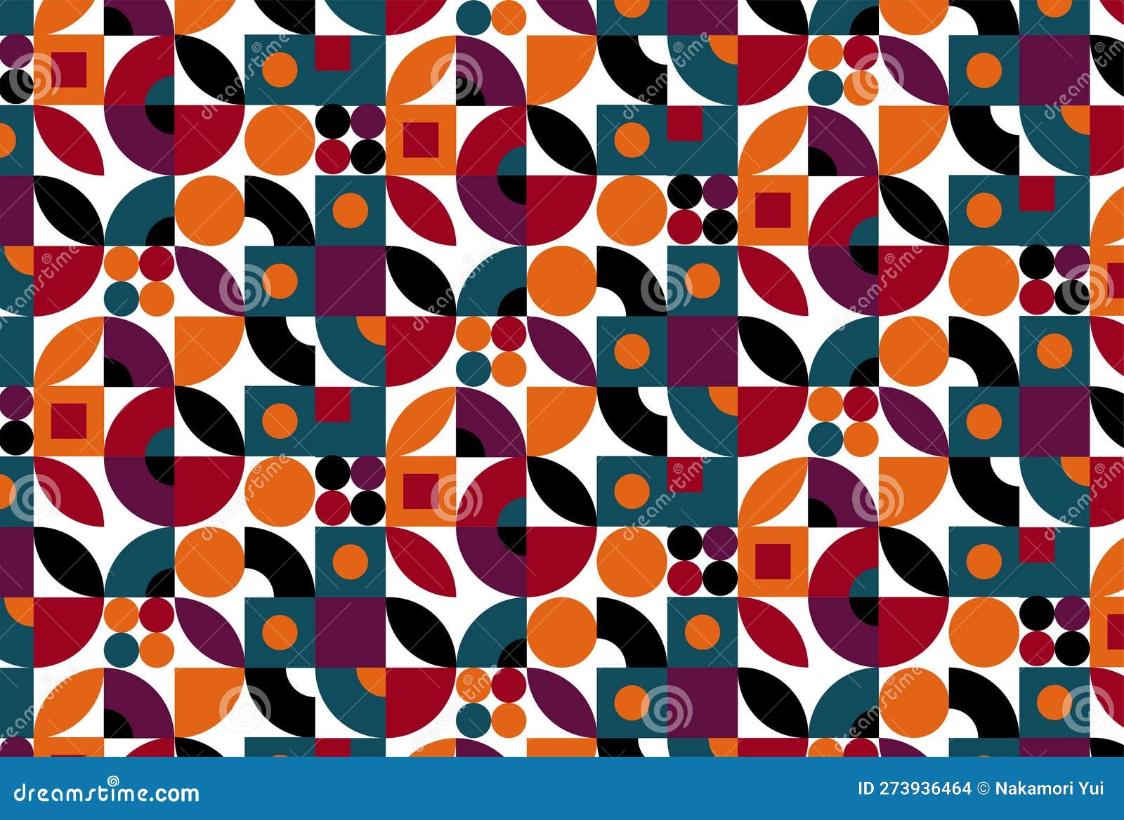 Background Geometri Shapes. Seamless Pattern Stock Illustration ...