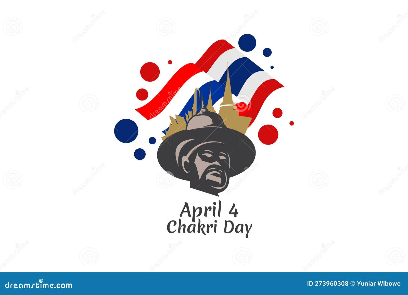 April 6, Chakri Day Vector Illustration. Stock Vector - Illustration of ...