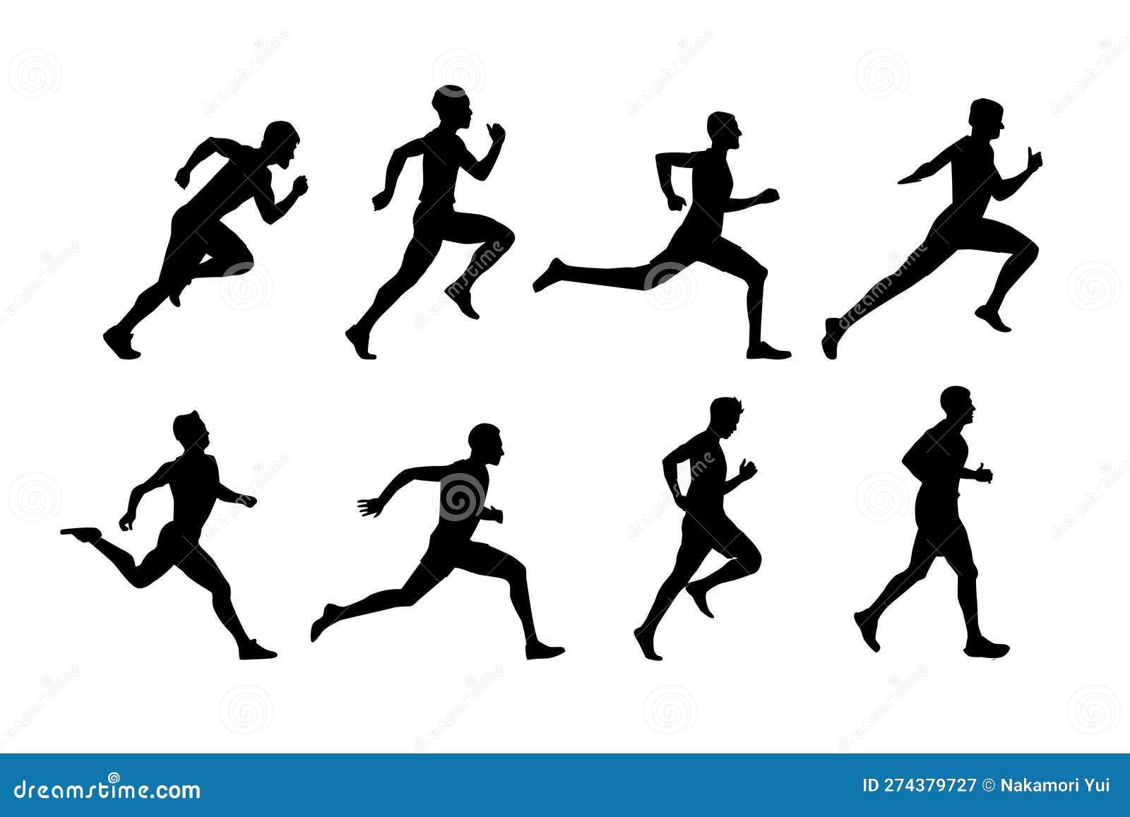 Man Athlete Running Silhouette Stock Vector - Illustration of champion ...