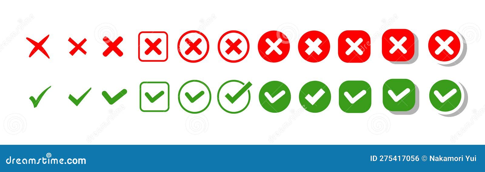 True False Red Green Symbol Multiply Checkmark Stock Vector ...