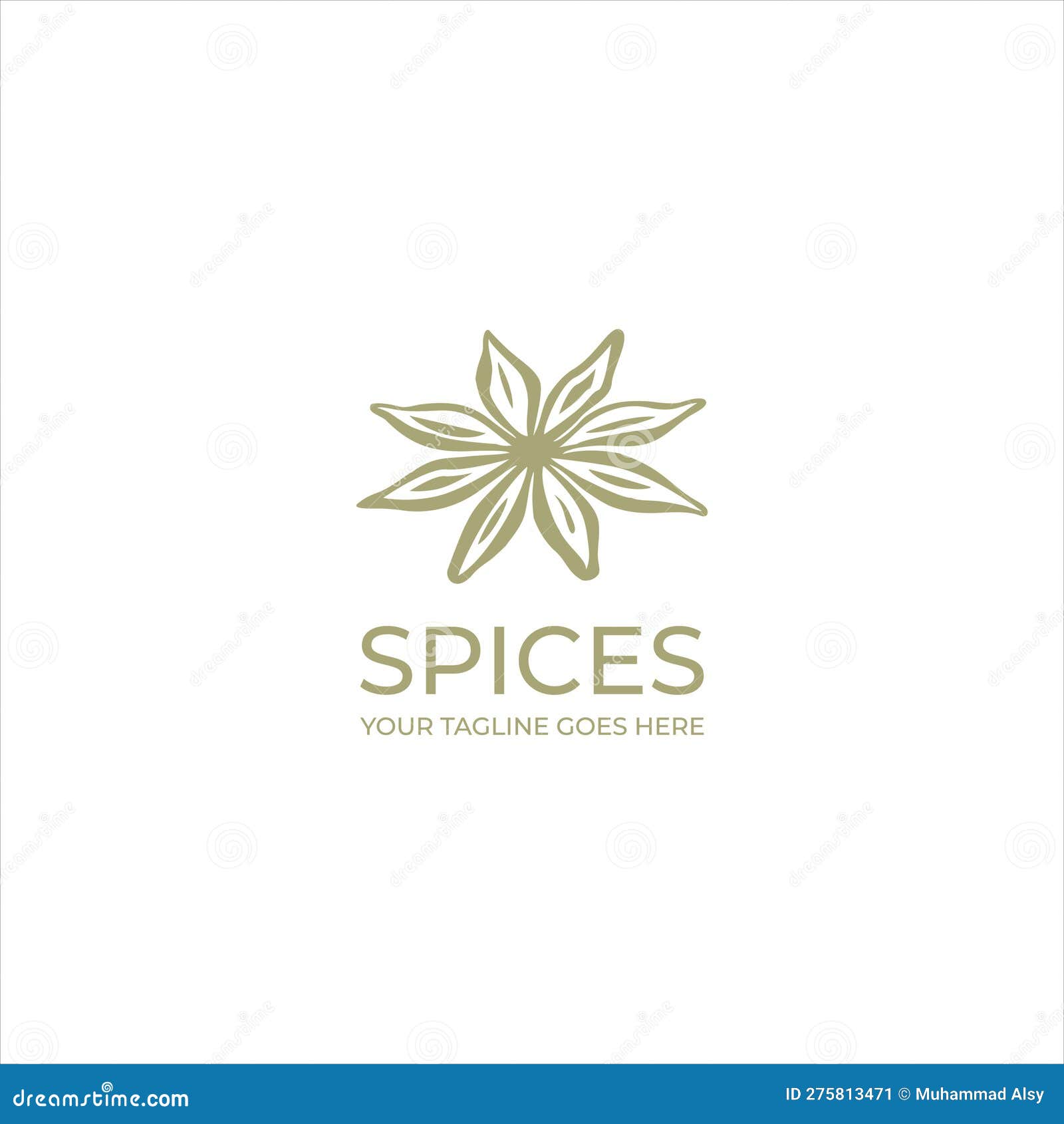 Spices Logo Design with Vintage Style Vector Graphic Stock Vector ...