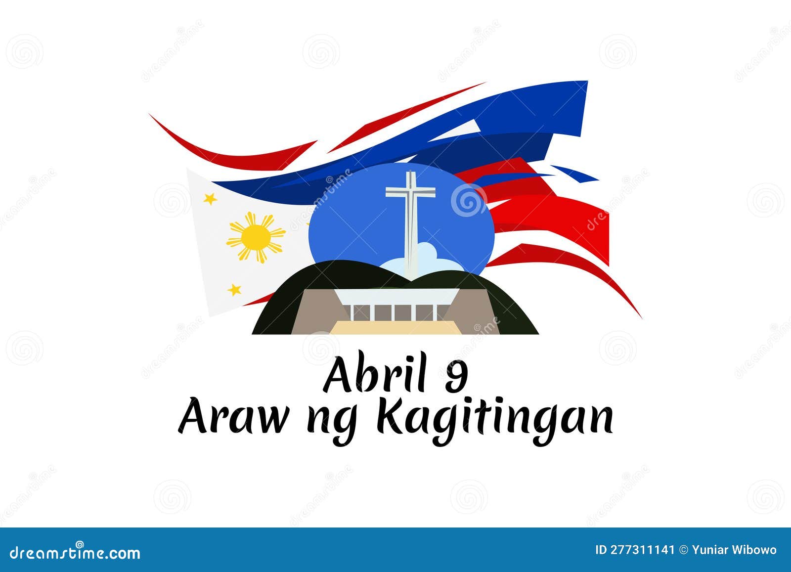 Translation: April 9. Day of Valor. Also Known As Bataan Day Vector ...