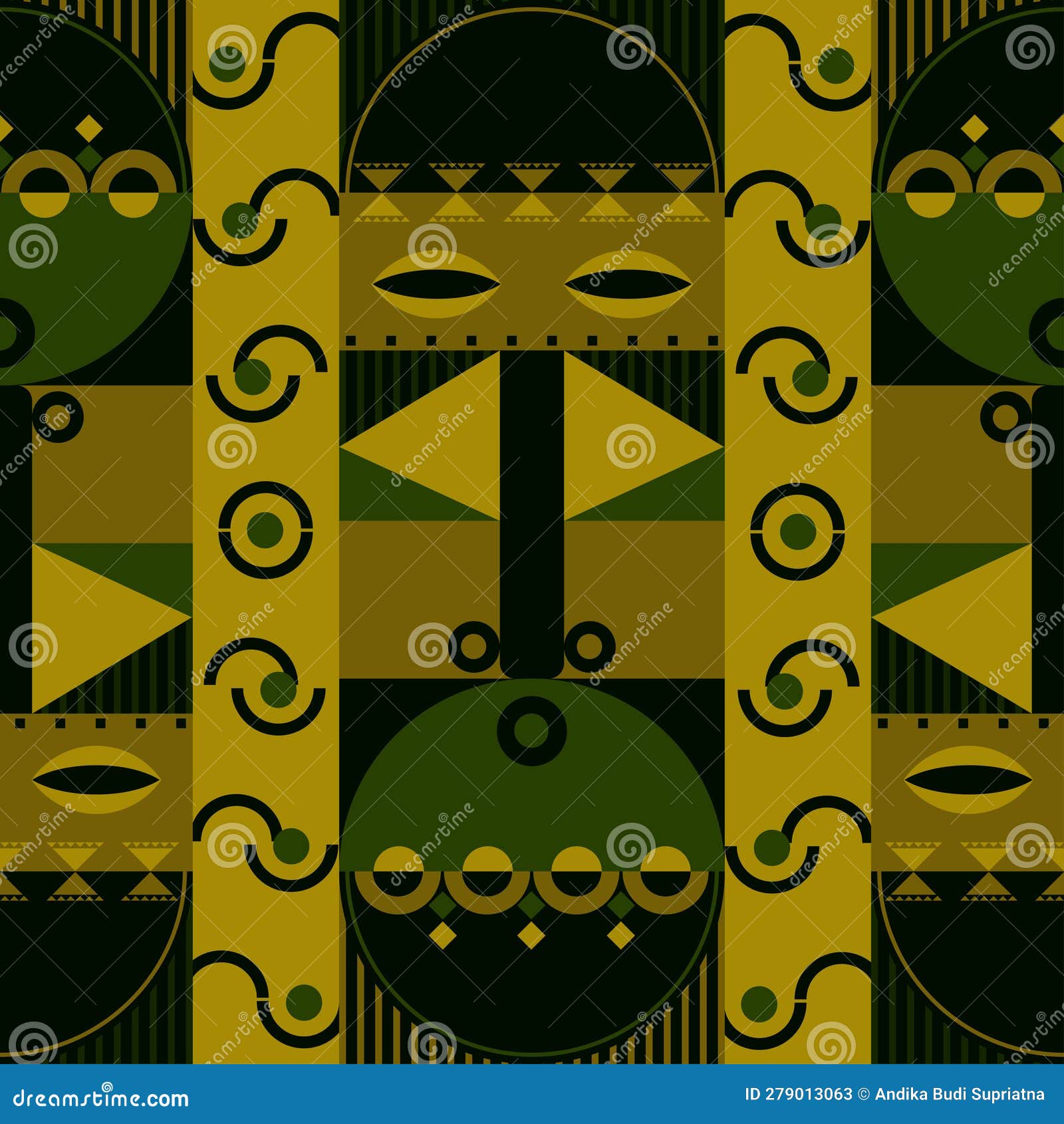 Vector Seamless Tribal Pattern Ethnic Design by Andika Stock Vector - Illustration of digital ...