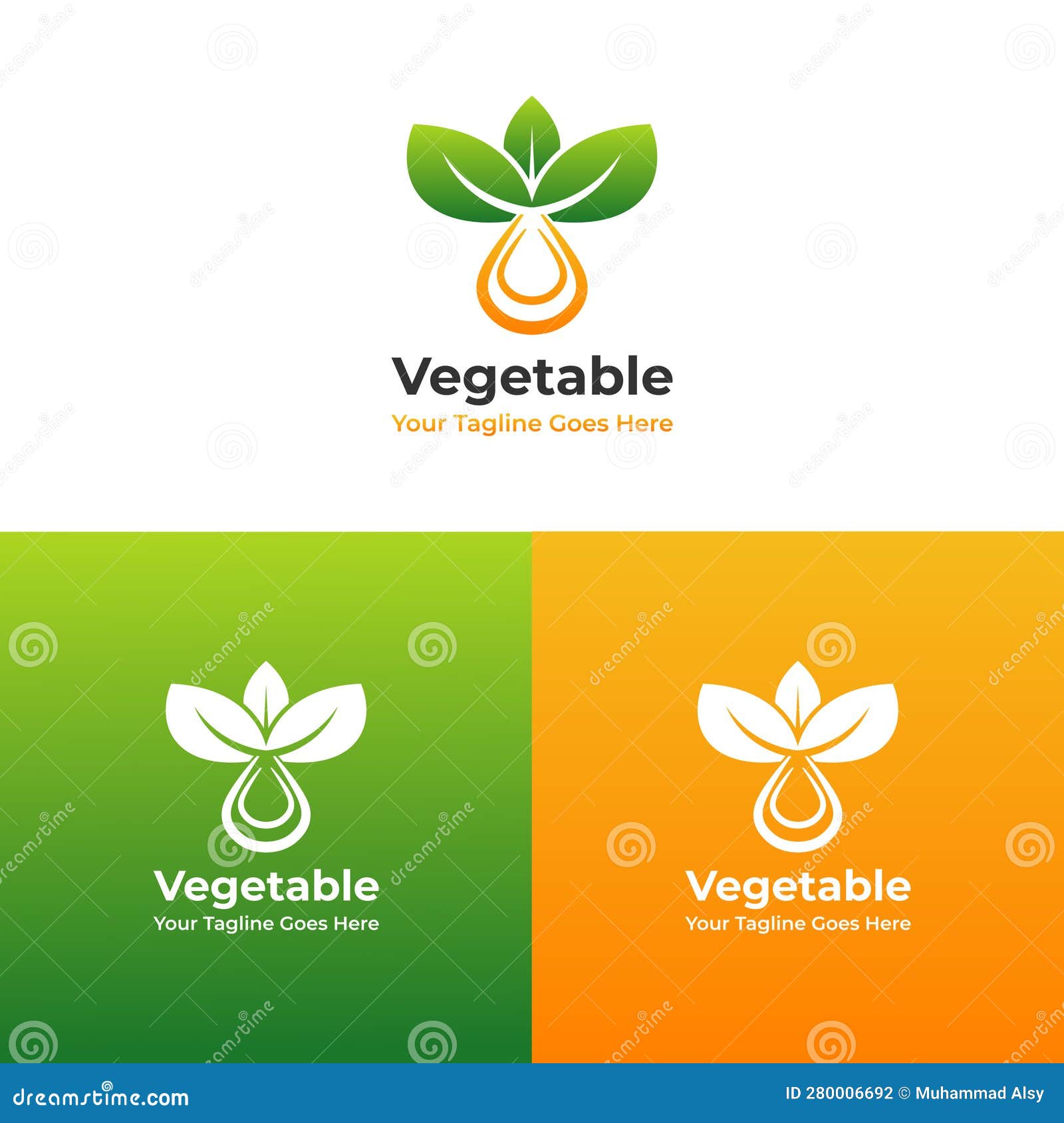 Vegetable Logo Vector Design, Plant Logo, Vegetable, Fruit, Food Logo ...