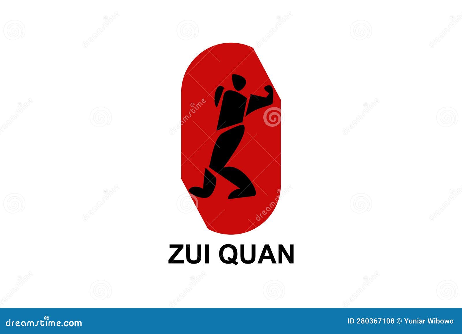 Zui Quan or "Drunken Boxing " Sport Vector Line Icon. Sportsman ...