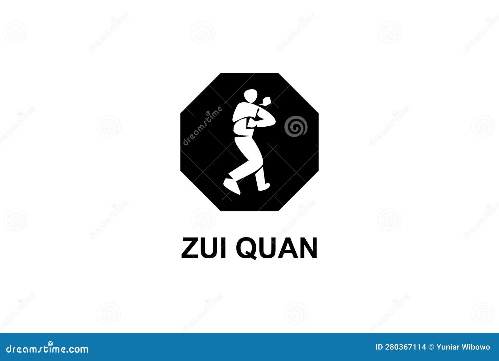 Zui Quan Or "Drunken Boxing " Sport Vector Line Icon. Sportsman ...