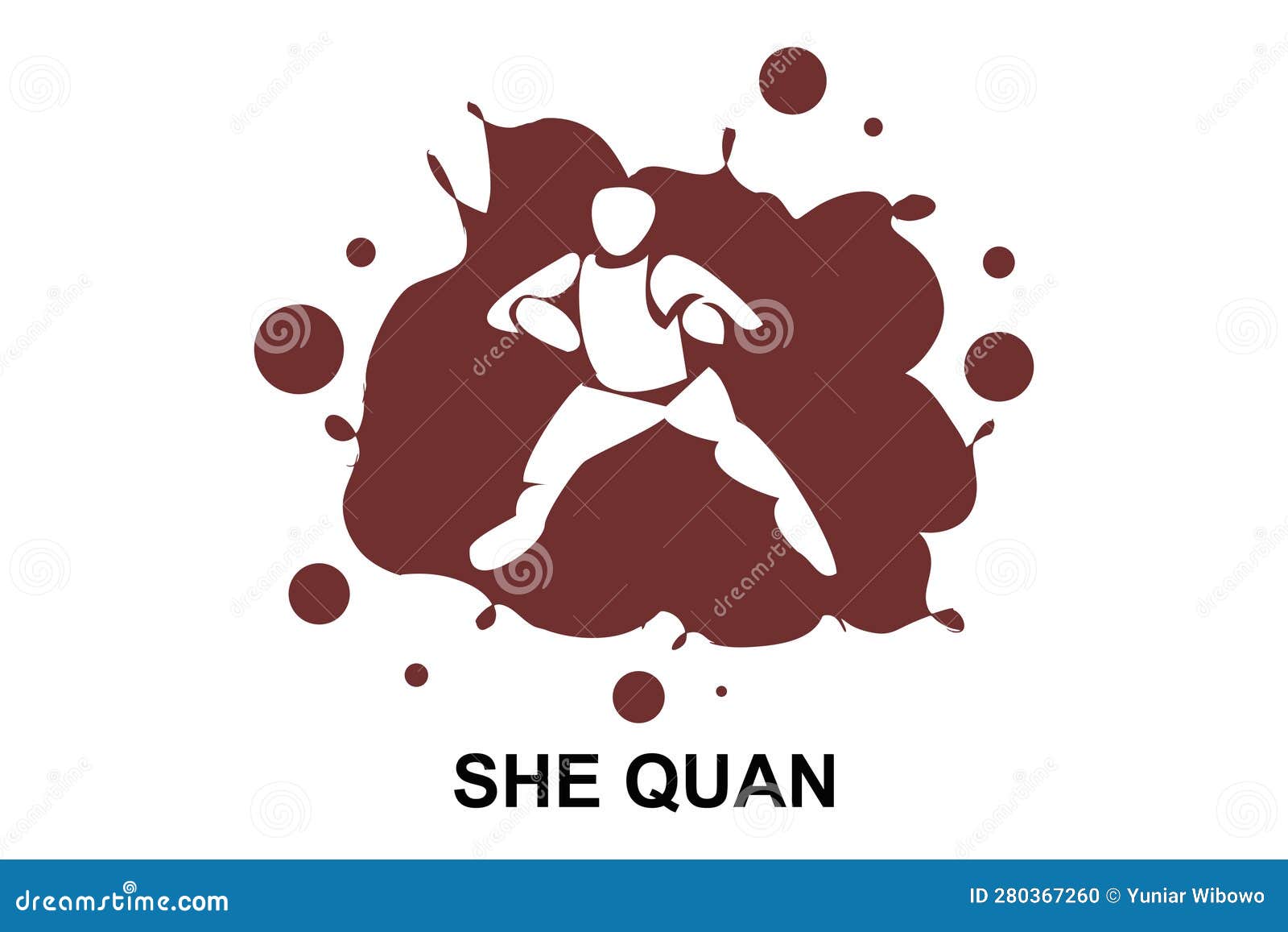 She Quan or "Fanged Snake Style" Sport Vector Line Icon. Sportsman ...