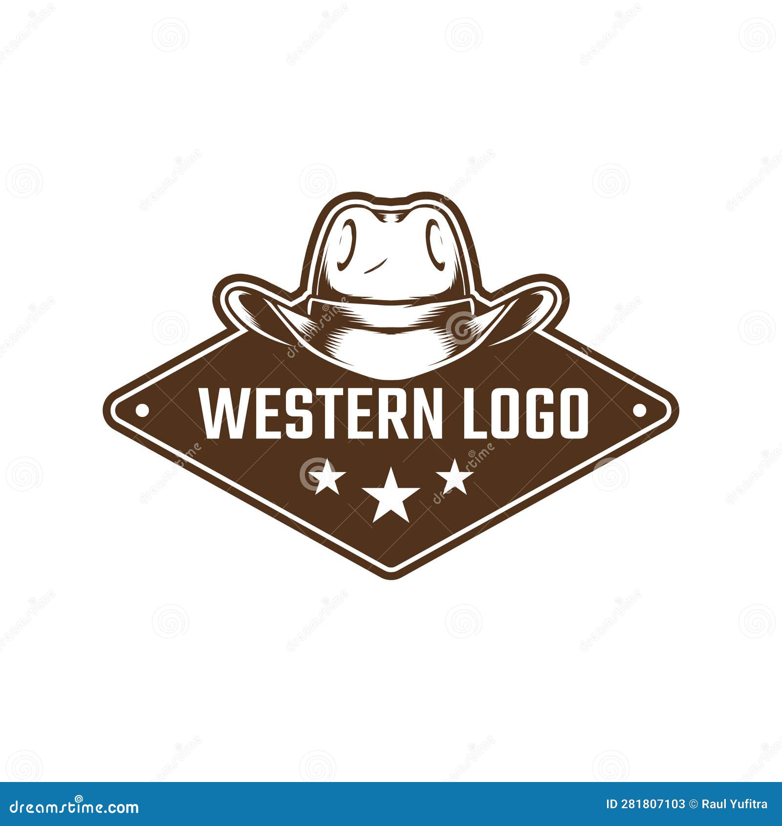 Western Logo Template Design Stock Vector - Illustration of label, icon ...