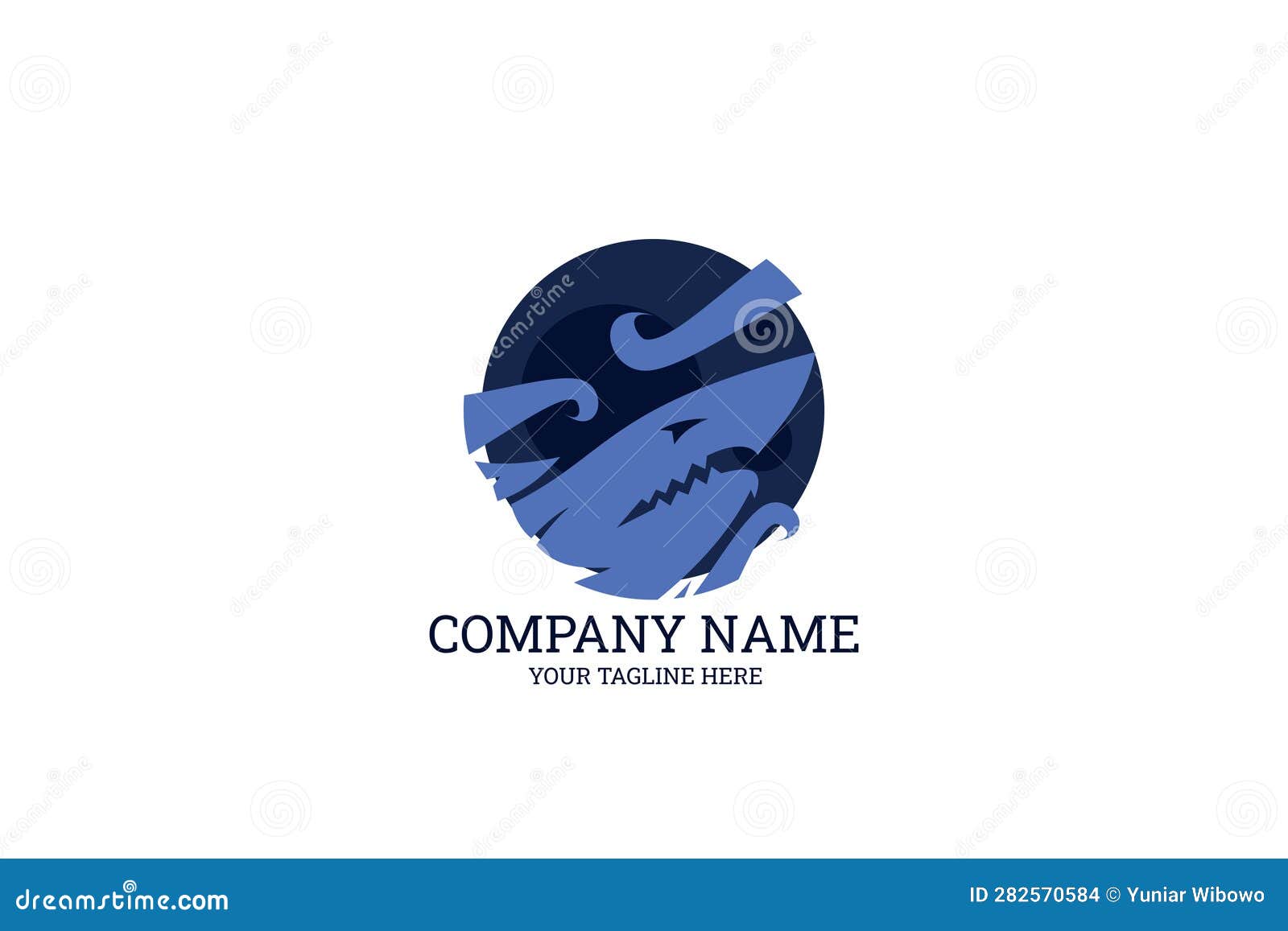Shark Animal Company Logo Vector Illustration. Suitable for Business ...