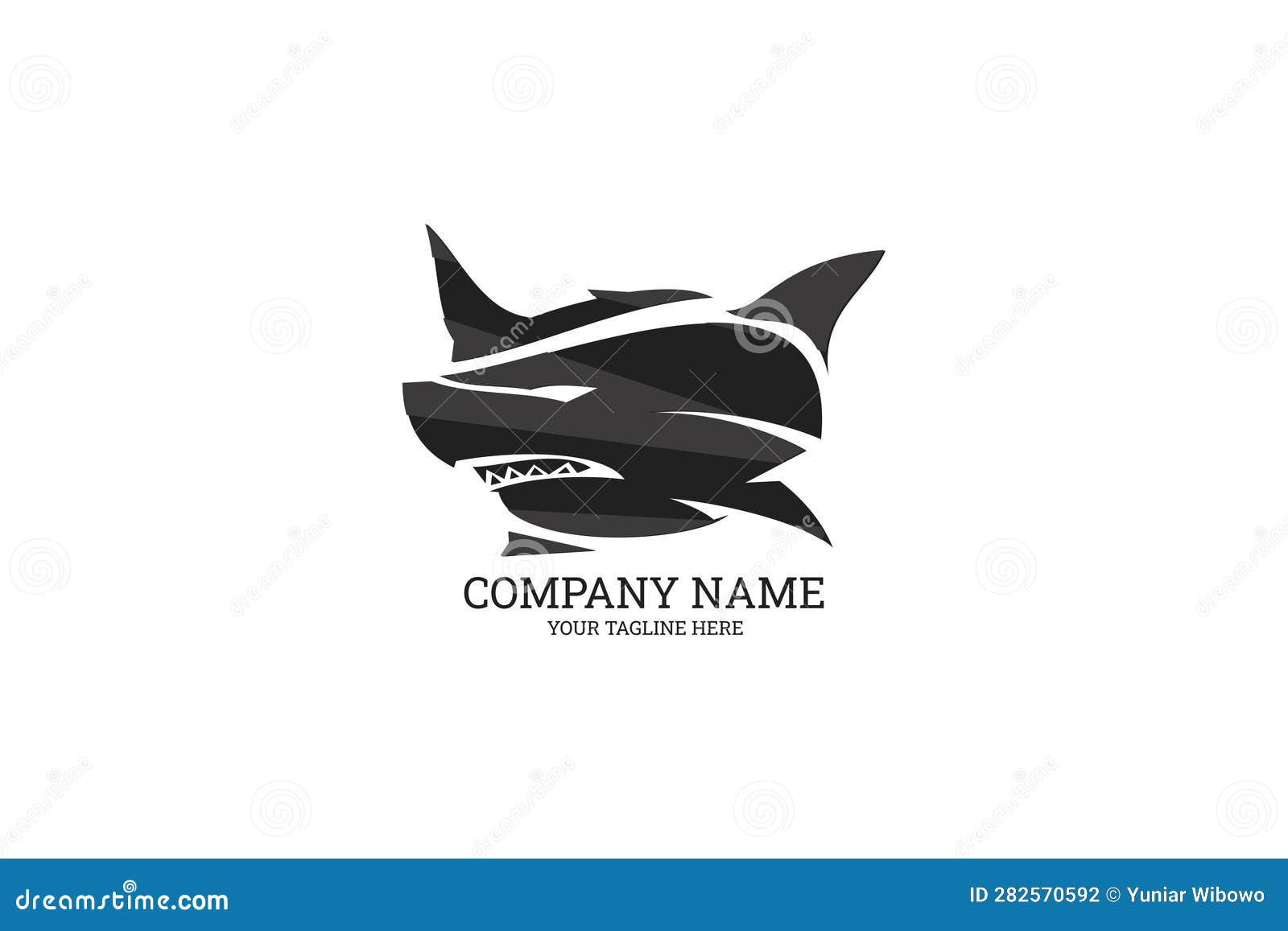 Shark Animal Company Logo Vector Illustration. Suitable for Business ...
