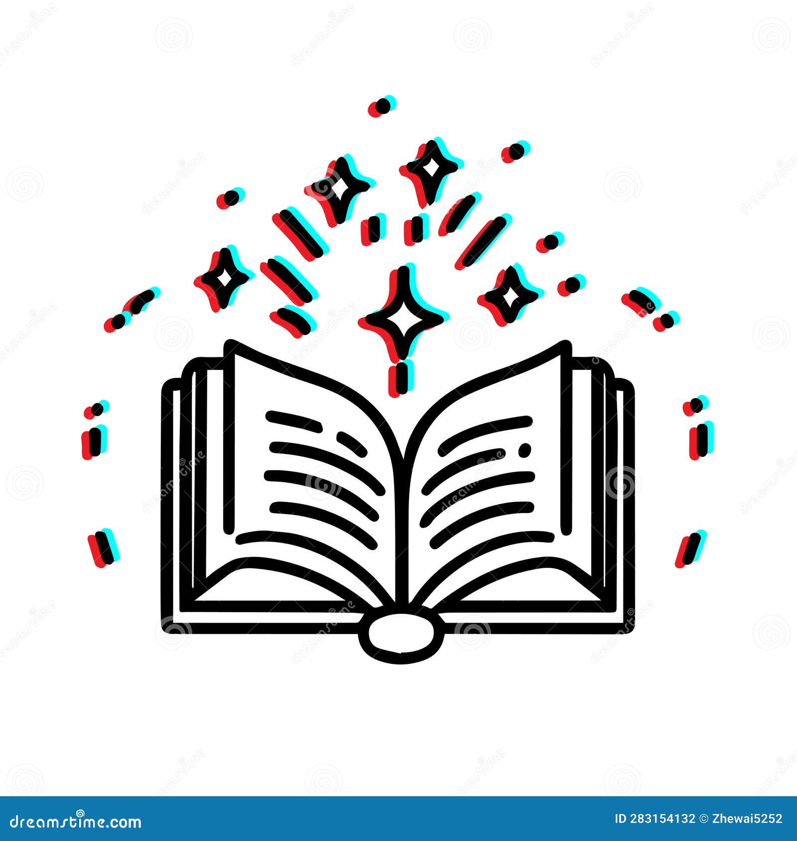 Book of Magic with Magic Effect Icon Logo, Vector Eps Jpg, Editable ...