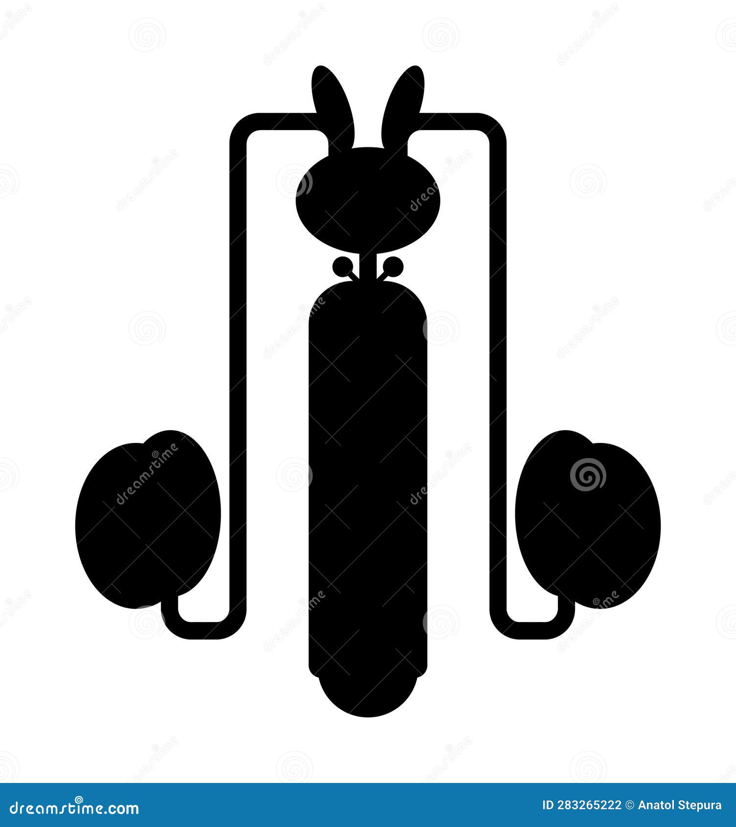Testicles Black Icon Concept. Testicles Flat Vector Symbol, Sign ...