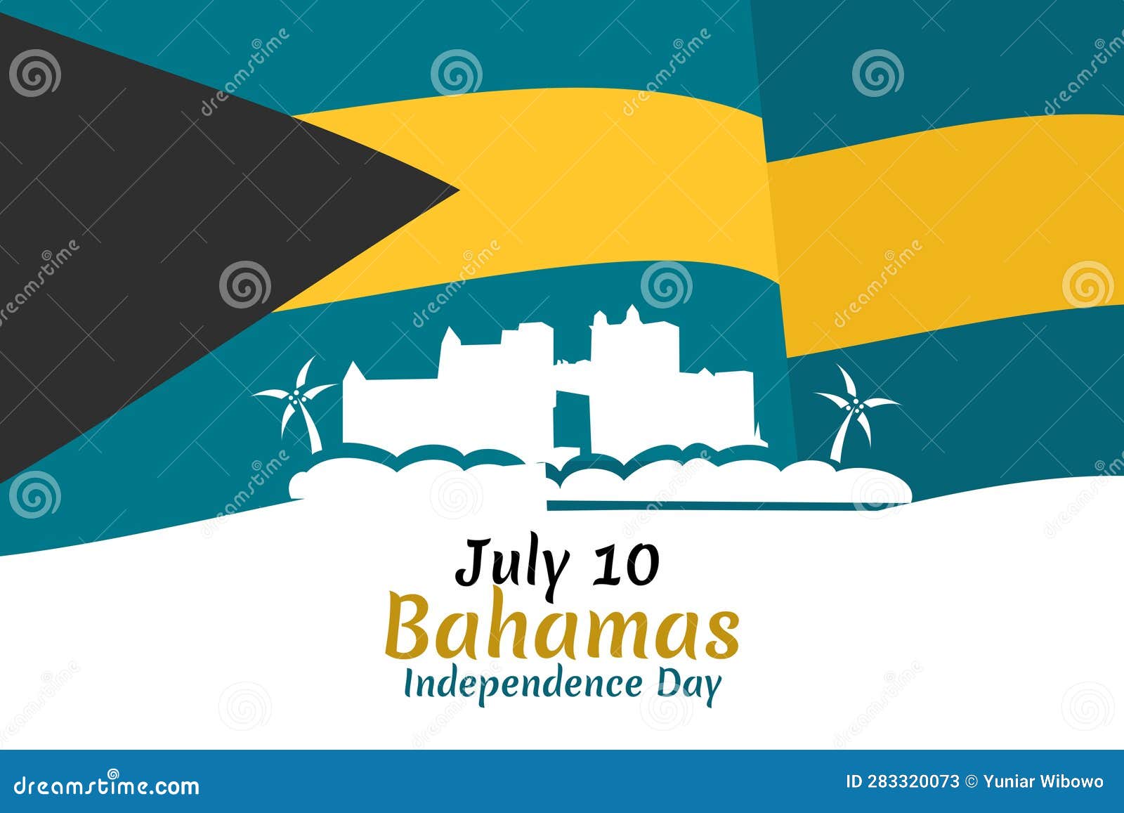 July 10, Independence Day of Bahamas Vector Illustration. Stock Vector ...