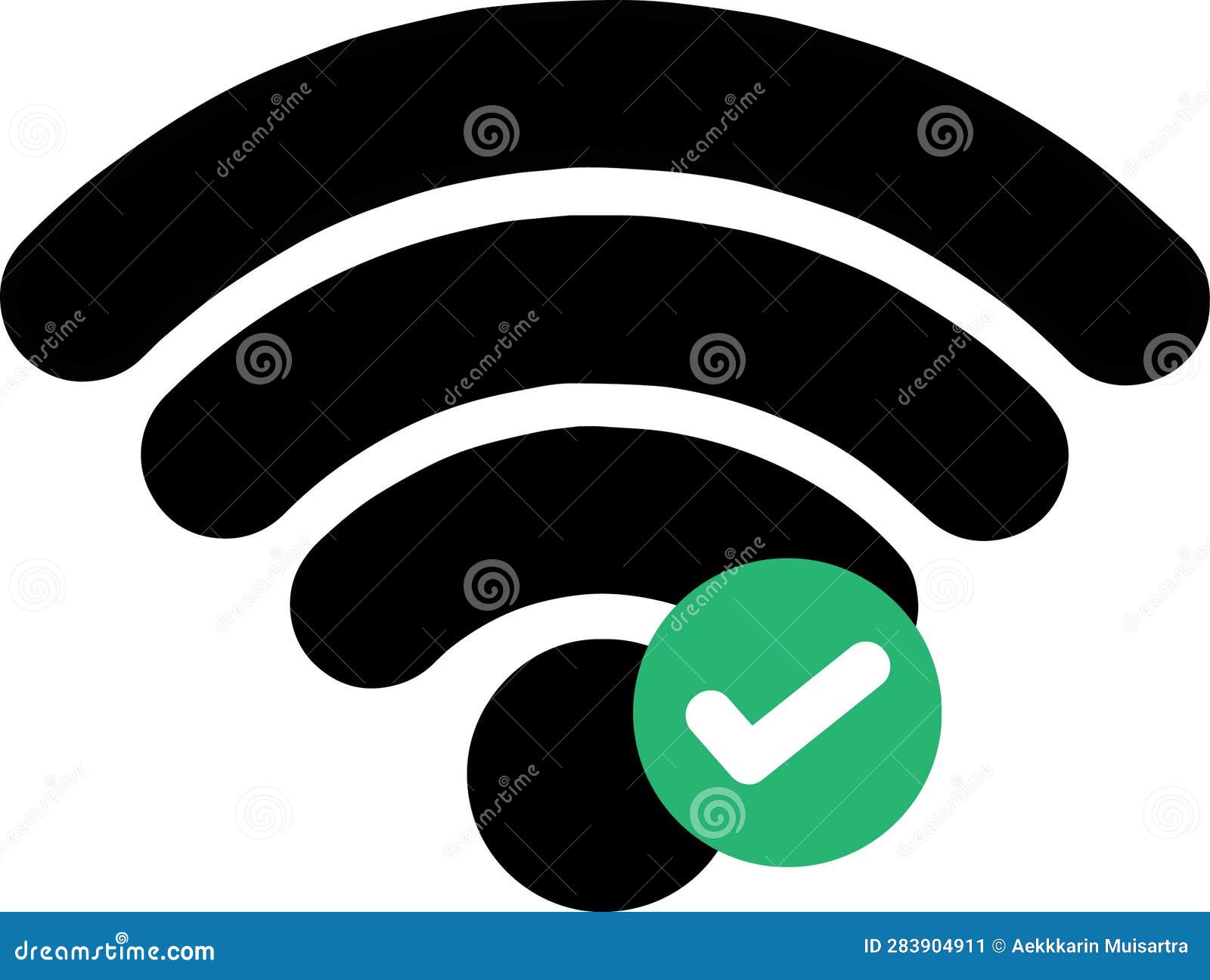 Wi-Fi Up, Paint Writing Can Be Used. Stock Illustration - Illustration ...