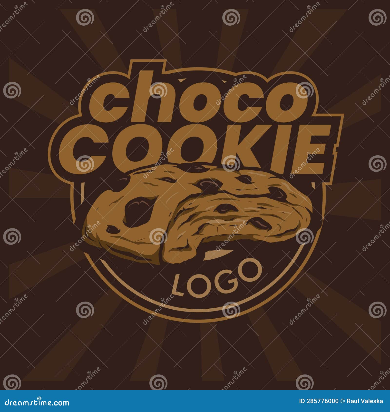 Chocolate Cookie Logo Design Stock Vector - Illustration of chocolate ...