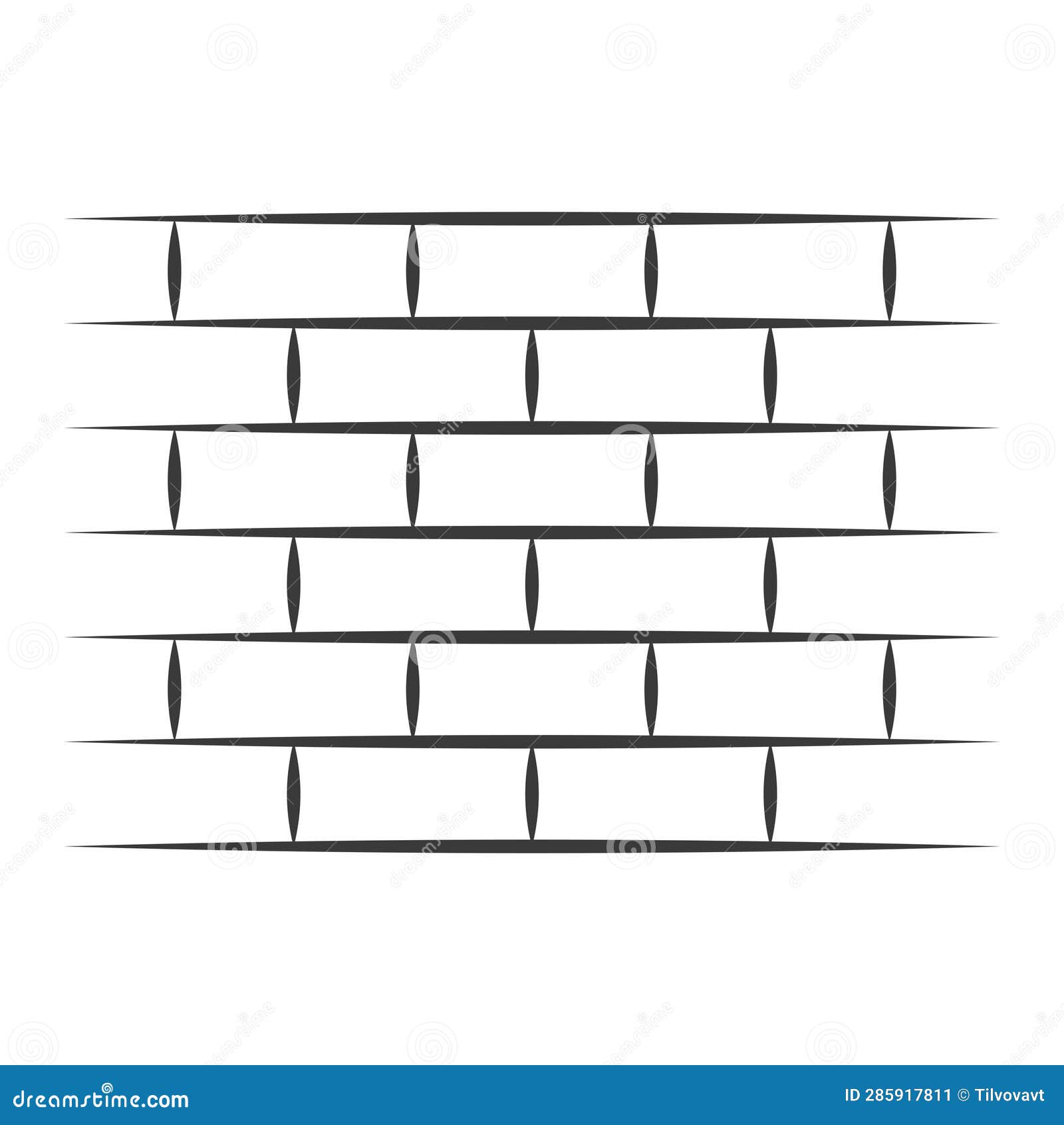 Brick Wall Line Icon Isolated on White Background.Vector Illustration ...