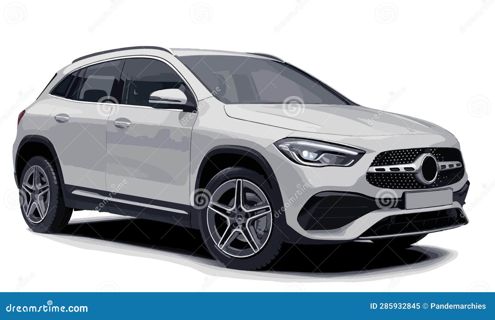 Vector Realistic Isolated Modern Sedan 3d Car Stock Vector ...