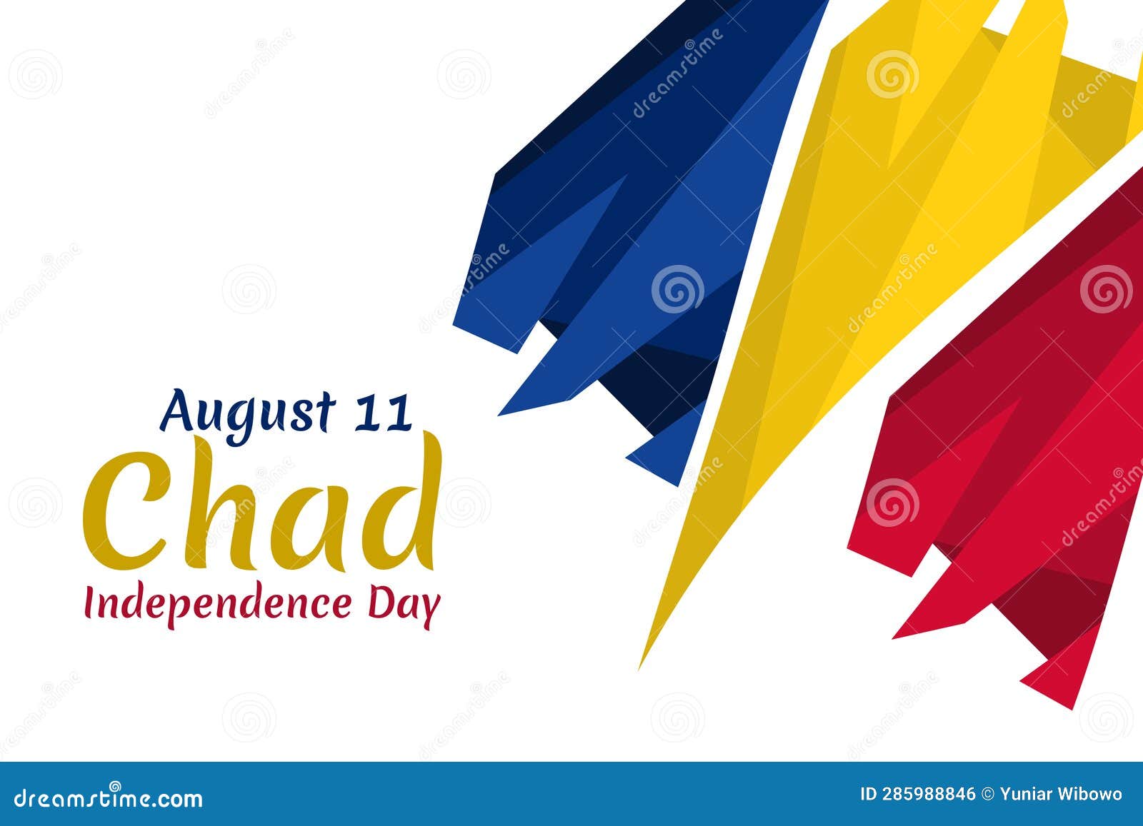 August 11, Independence Day of Chad Vector Illustration. Stock Vector ...
