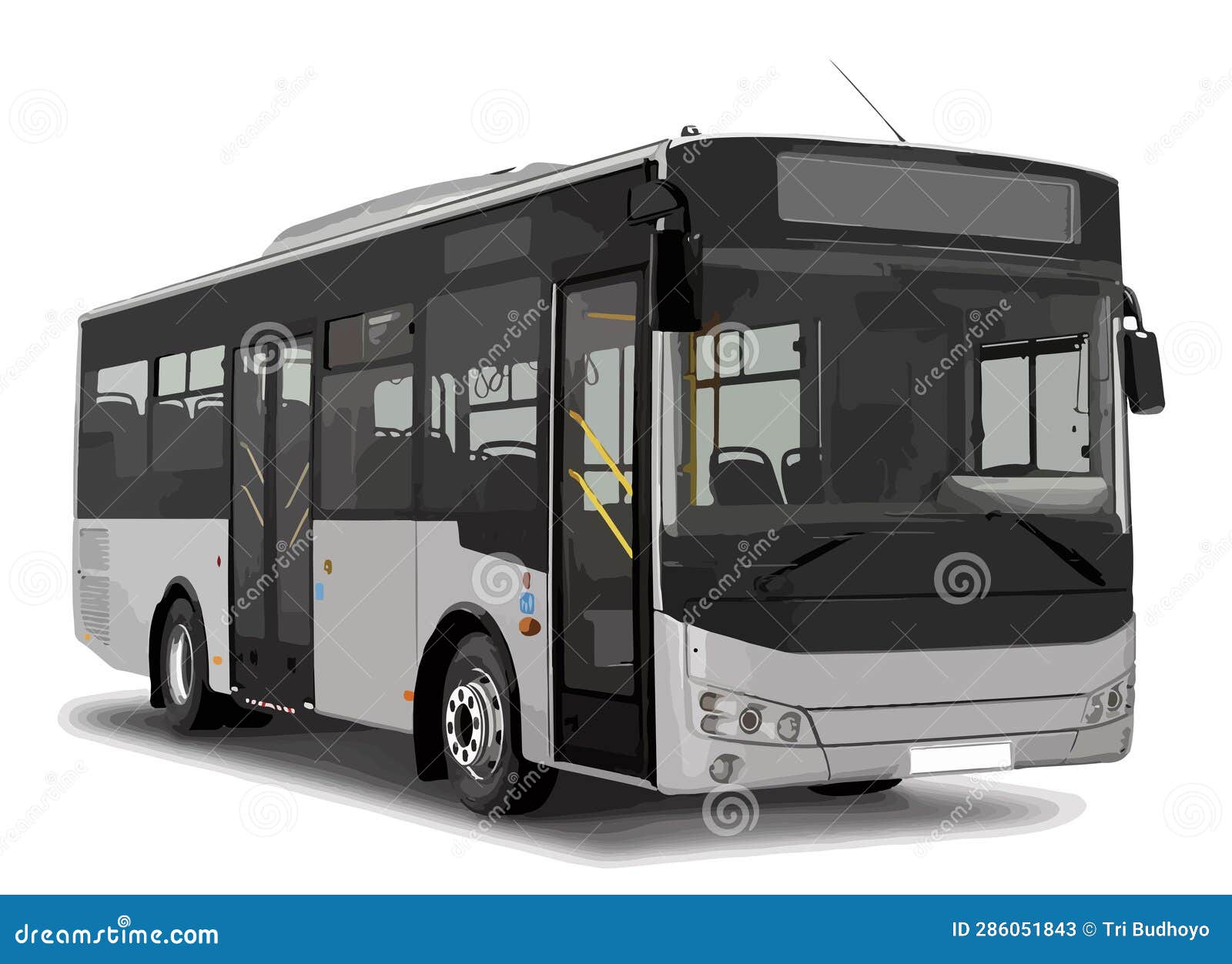 Luxury Premium Realistic Bus Colour Elegant 3d Car Urban Stock Vector ...