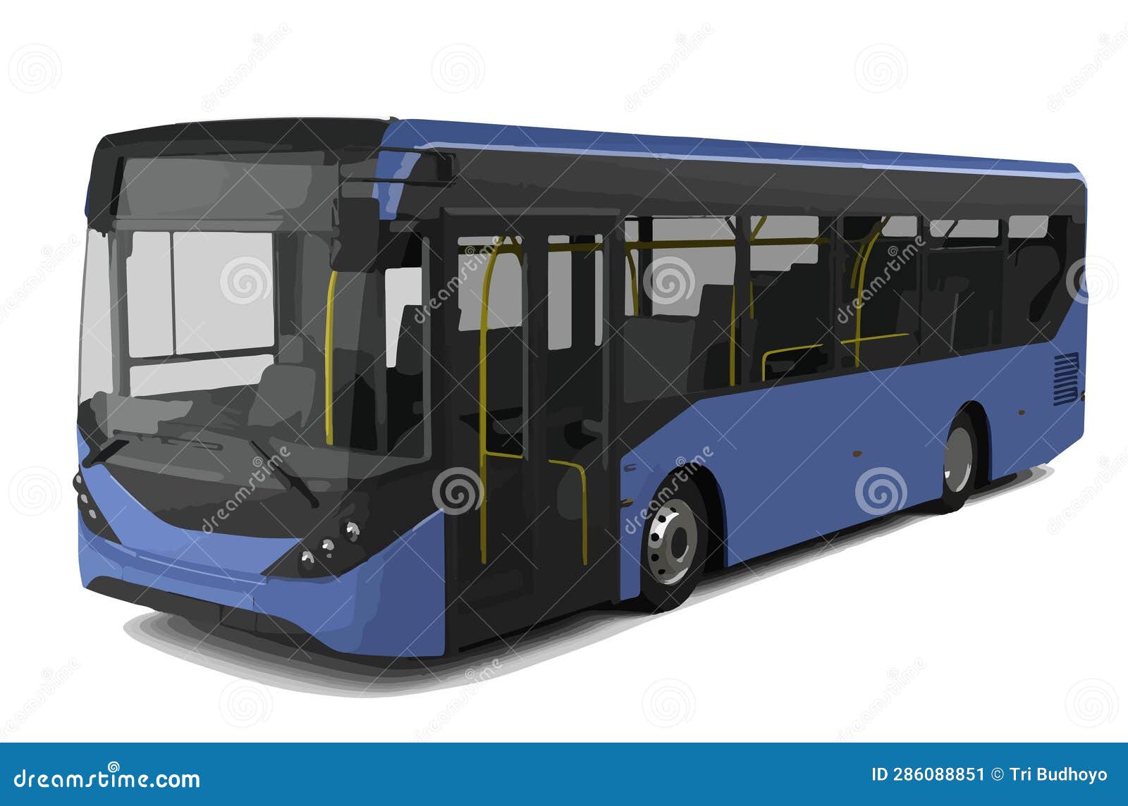Colourful Bus, Transport, Busses, Low Floor Busses Stock Vector ...