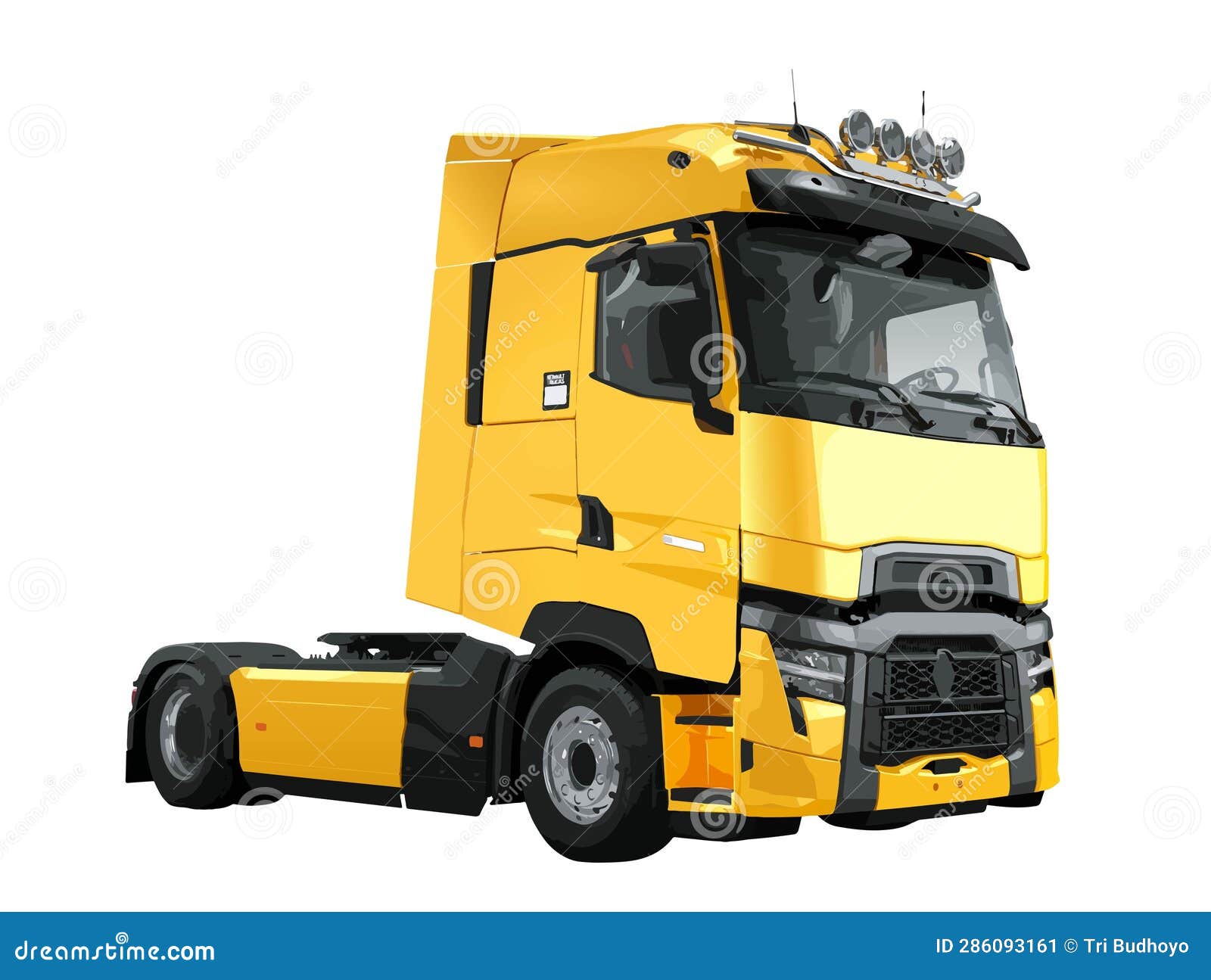 Yellow Haul Diesel Isolated Load Lorry Machine Work Safety Truck ...
