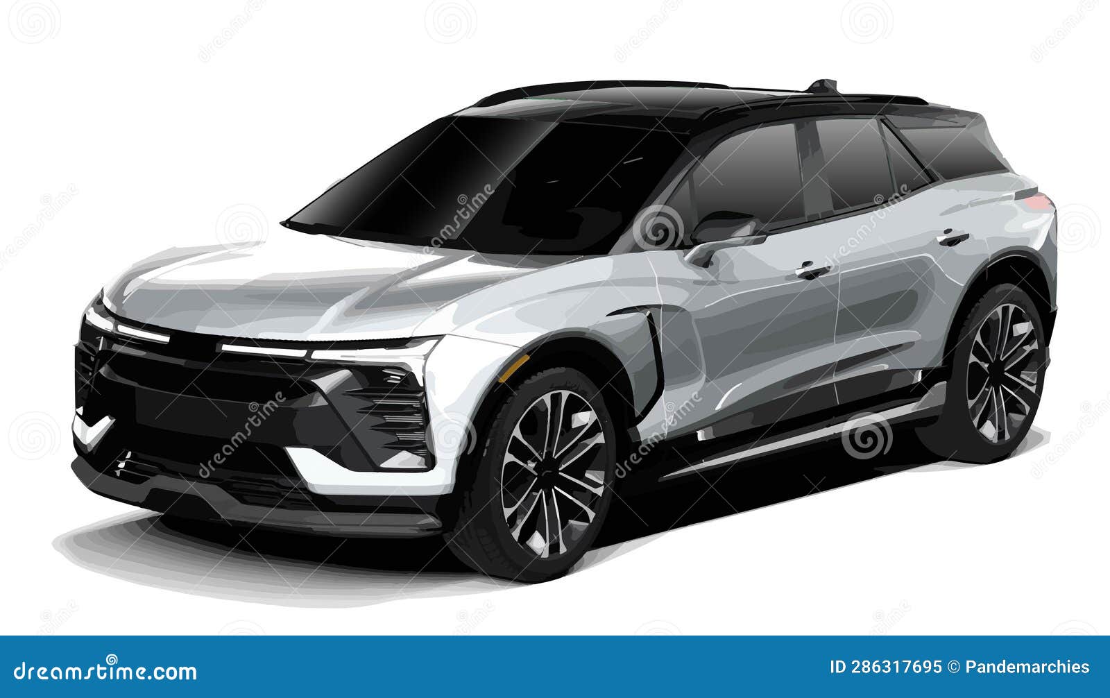 Realistic Vector Modern White Car Design Template Background Stock ...