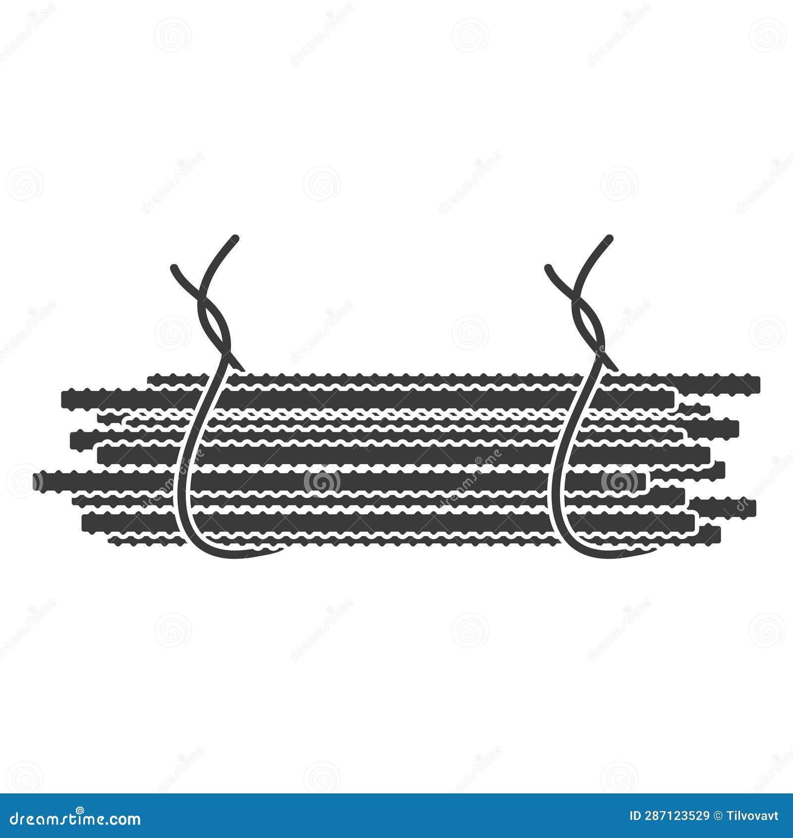 Steel Reinforcing Rods Glyph Icon Isolated on White Background.Vector ...