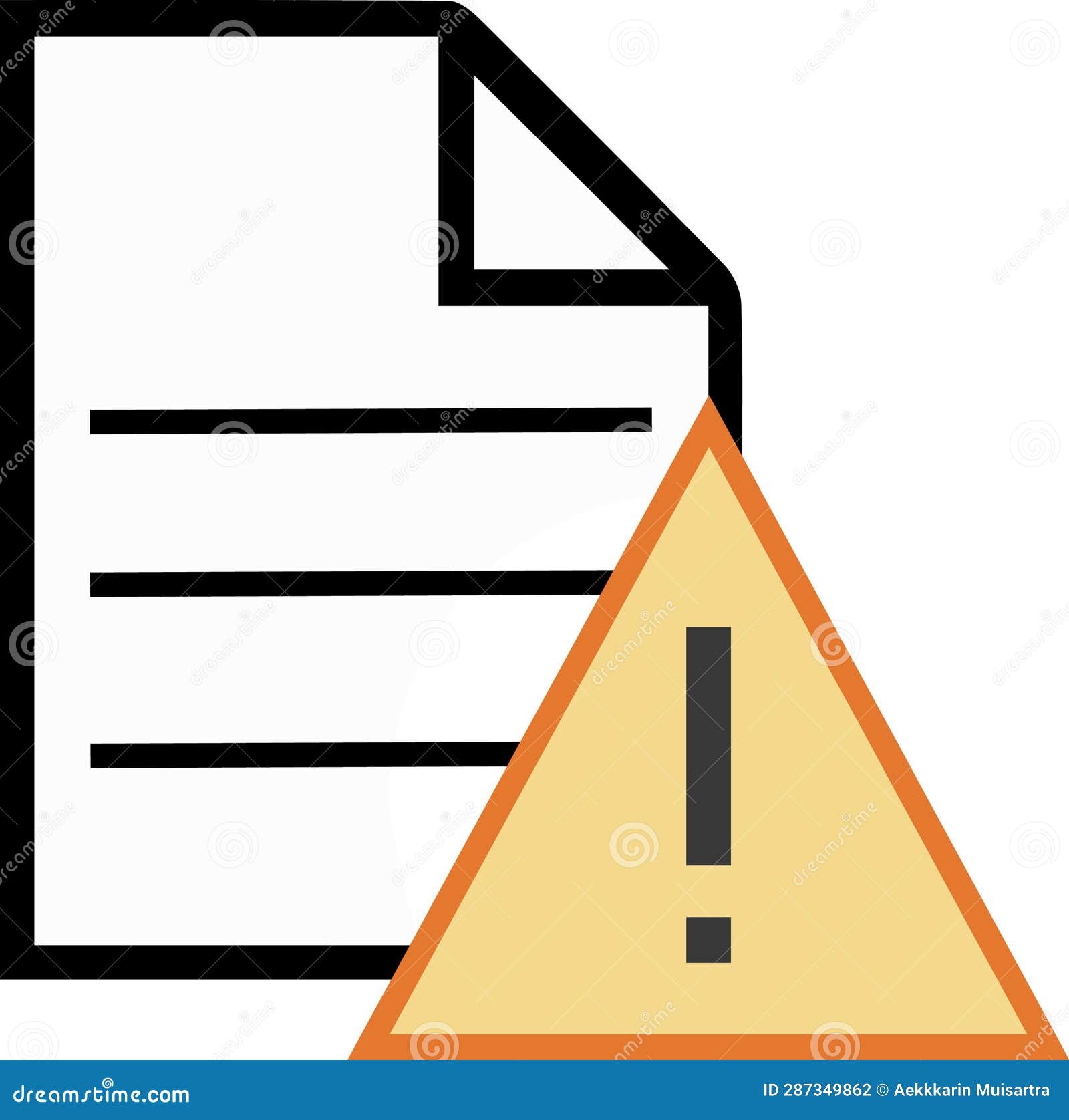 Symbols are Displayed on the Warning Sign Document File. Stock ...