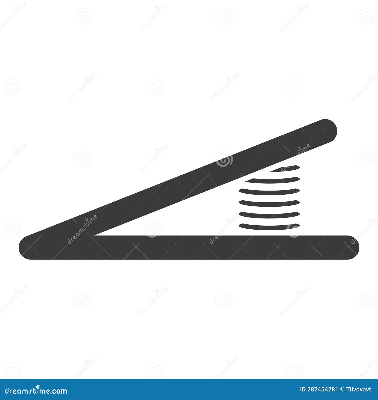 Springboard Glyph Icon Isolated on White Background.Vector Illustration ...
