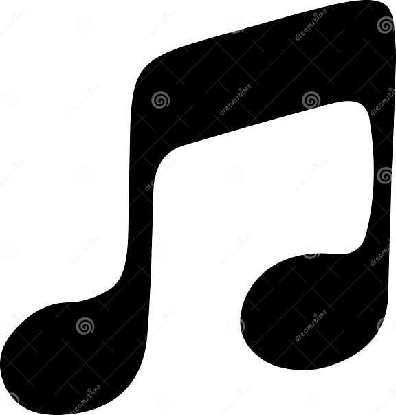Big music notes are black. stock illustration. Illustration of clef ...