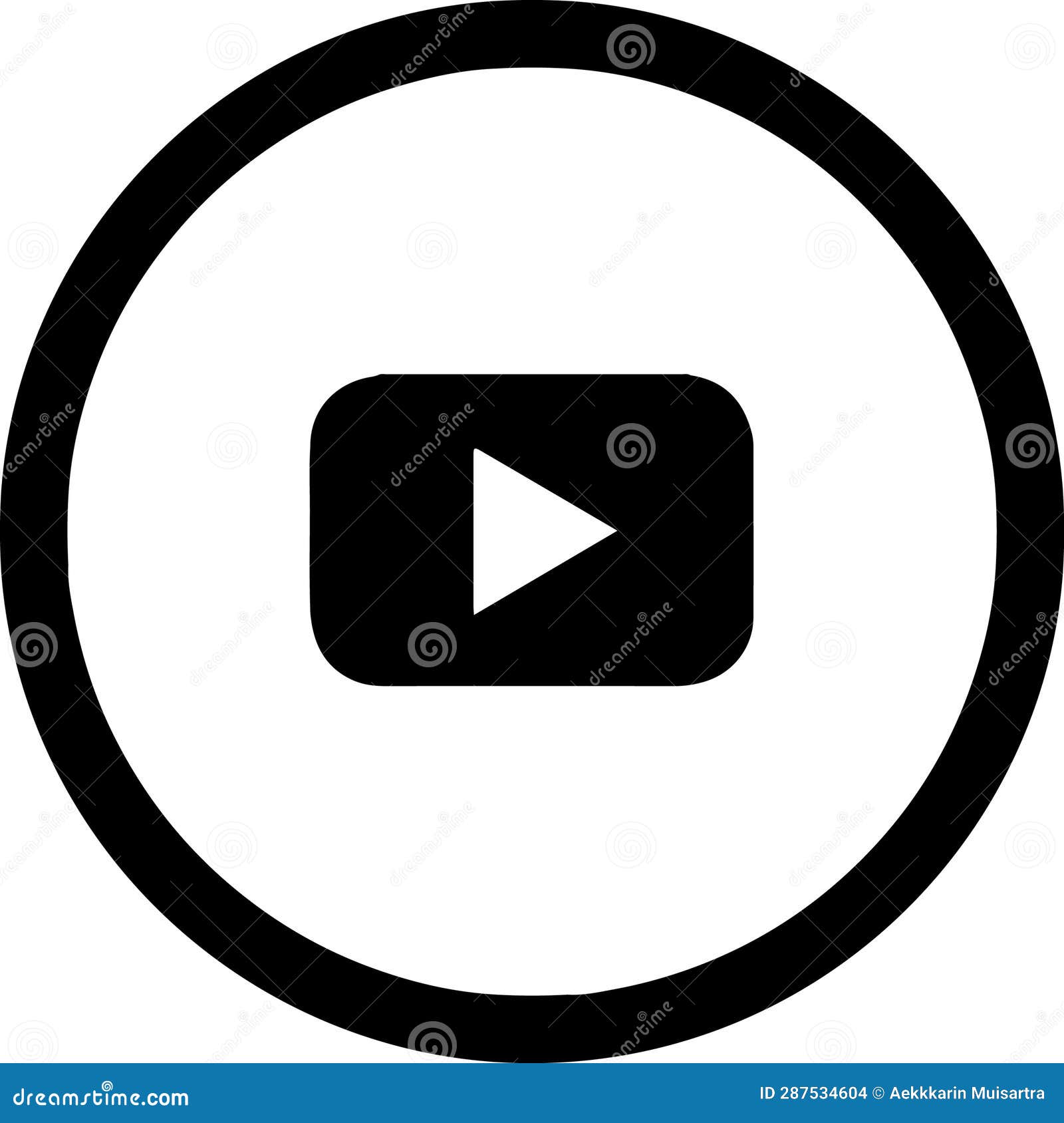 The Black Subscribe Button is Circled in Black. Stock Illustration ...
