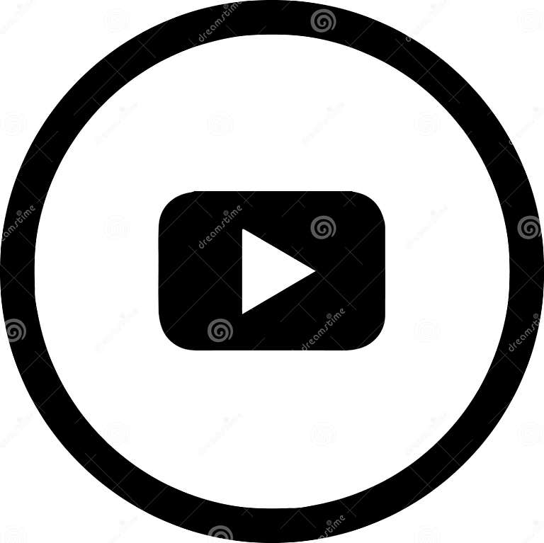 The Black Subscribe Button is Circled in Black. Stock Illustration ...