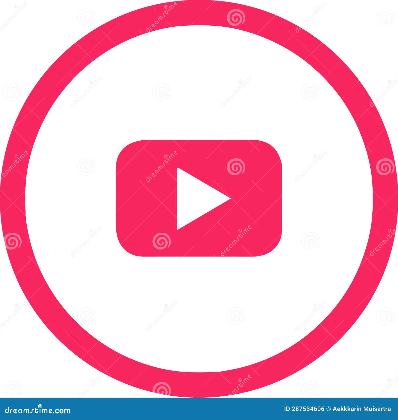 The Pink Subscribe Button is Circled in Pink Stock Illustration ...