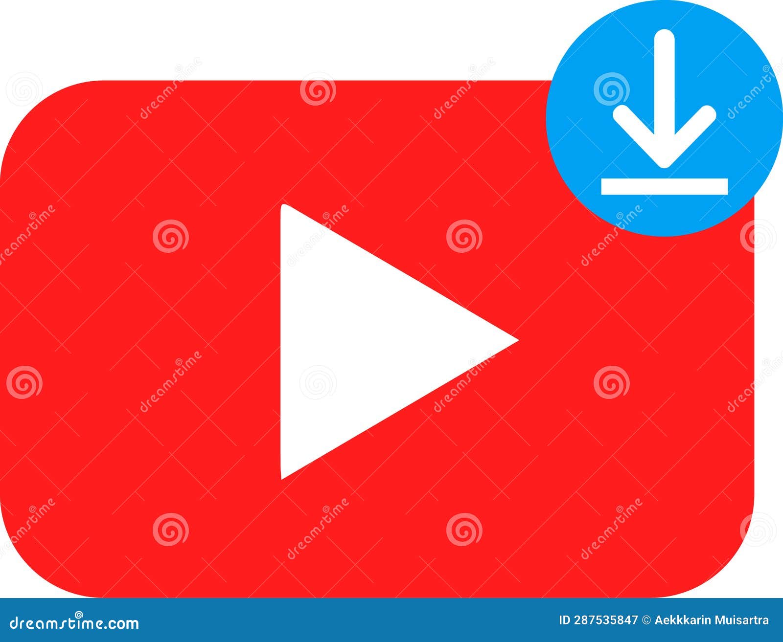 Subscribe Button with Download Mark Stock Illustration - Illustration ...