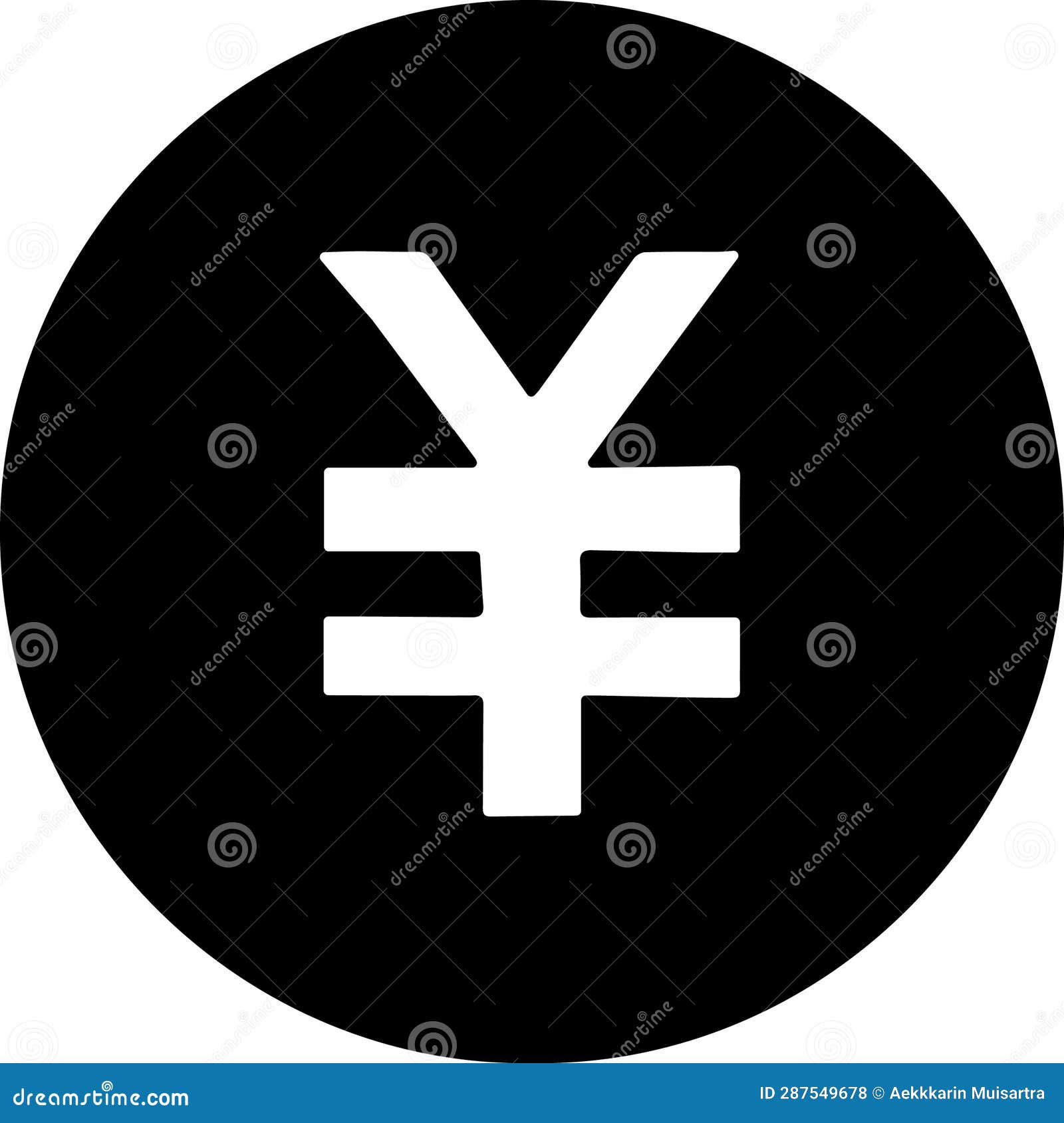 Black and White Chinese Currency Symbol Stock Illustration ...