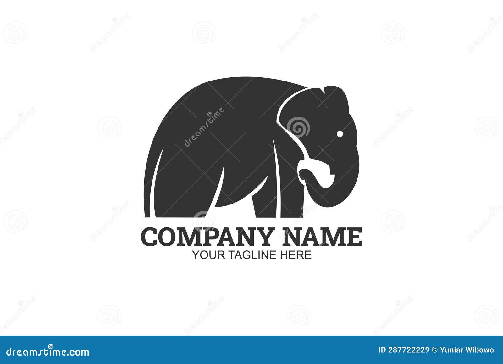Elephant Animal Company Logo Vector Illustration. Stock Illustration ...