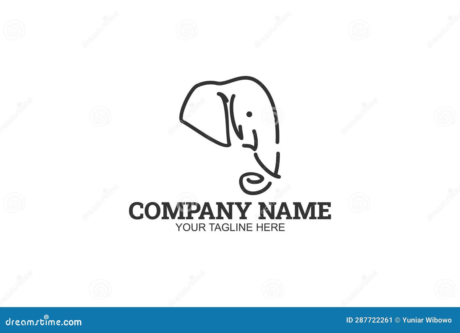 Elephant Animal Company Logo Vector Illustration. Stock Illustration ...