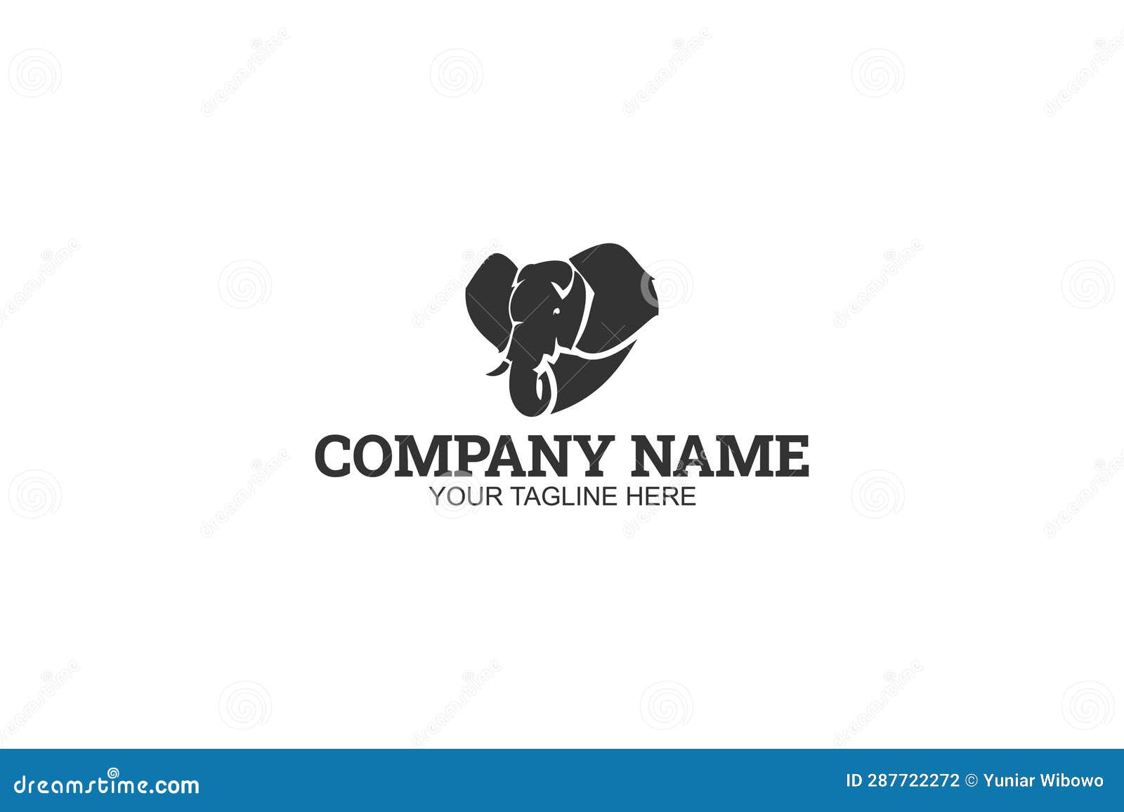 Elephant Animal Company Logo Vector Illustration. Stock Illustration ...