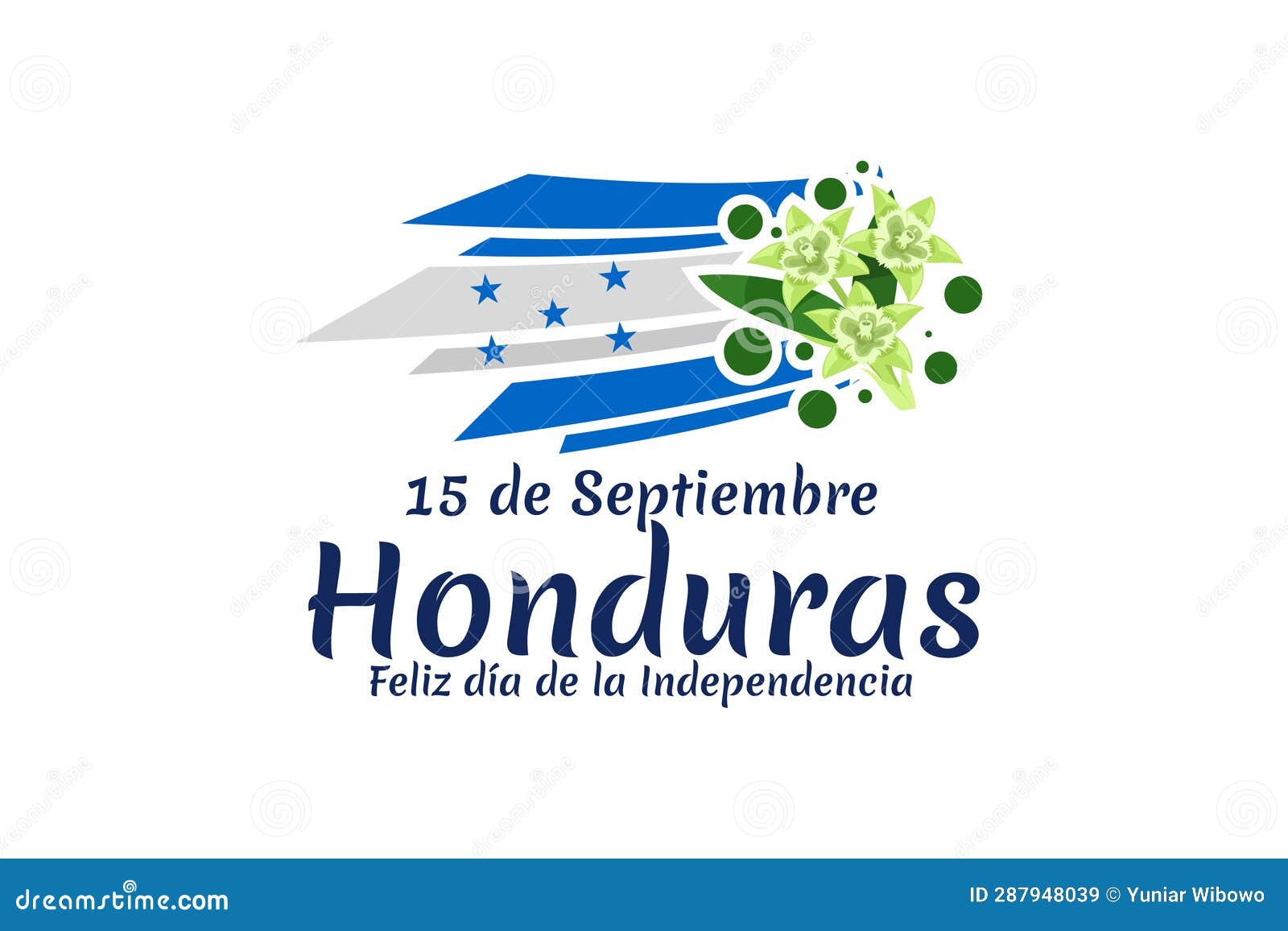 September 15, Honduras Independence Day Congratulatory Design With ...