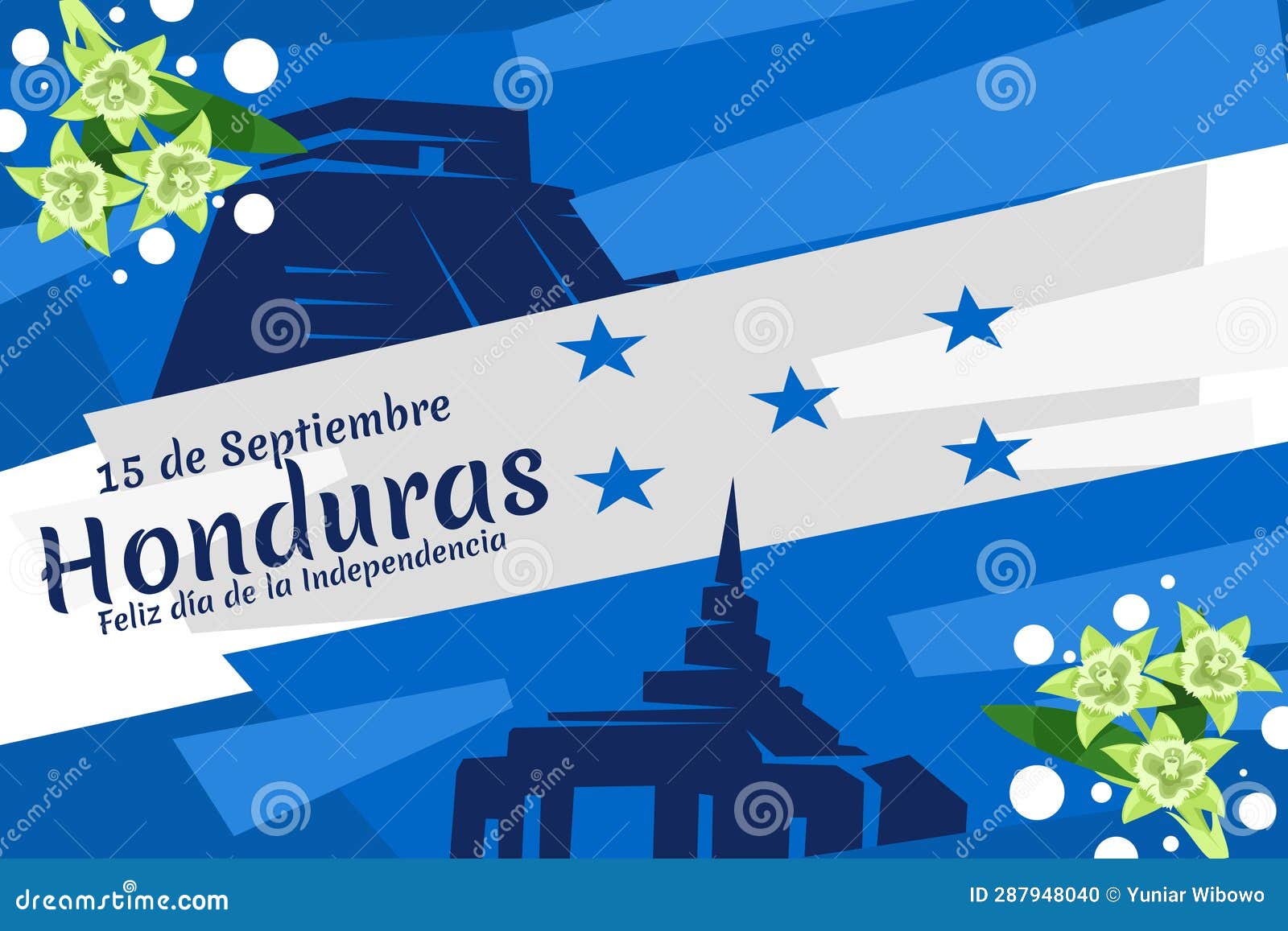 September 15, Honduras Independence Day Congratulatory Design With ...