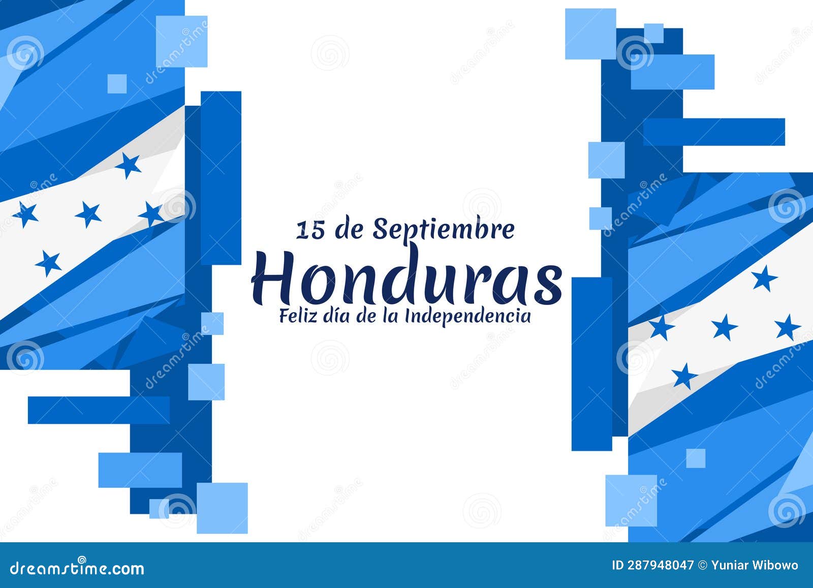 September 15, Honduras Independence Day Congratulatory Design With ...