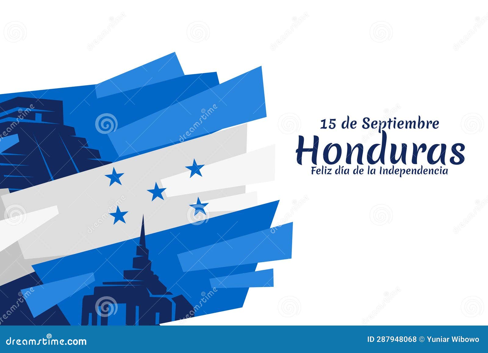 September 15, Honduras Independence Day Congratulatory Design With ...