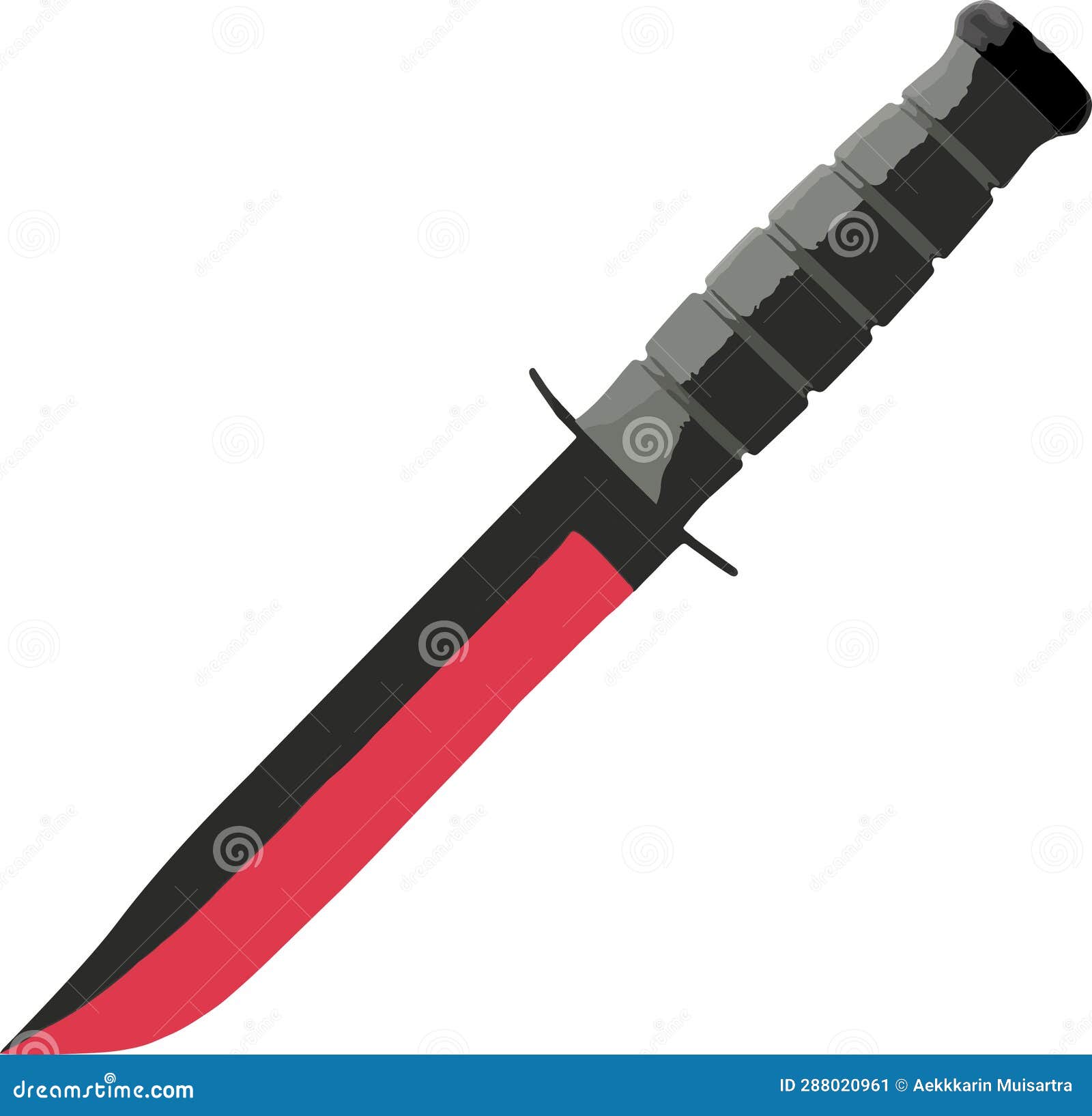 Red Black Knife with Black Handle, Sharp Blade Stock Image - Image of ...