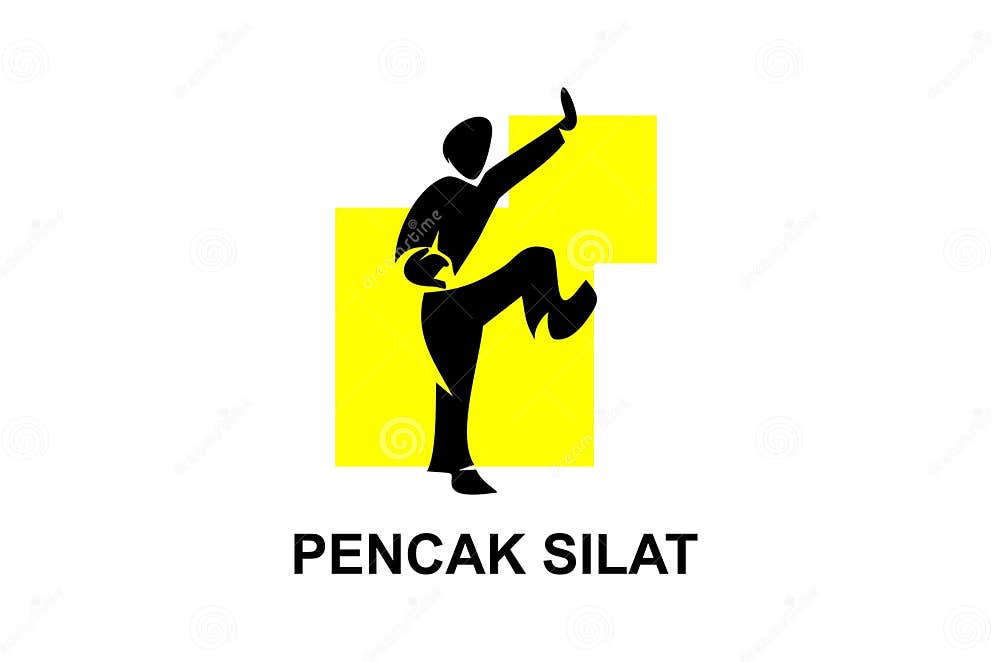 Pencak Silat Sport Vector Line Icon. Stock Illustration - Illustration ...