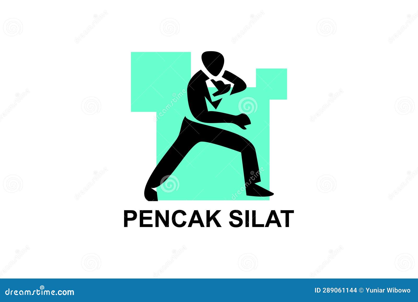 Pencak Silat Sport Vector Line Icon. Sportsman, Fighting Stance Stock ...