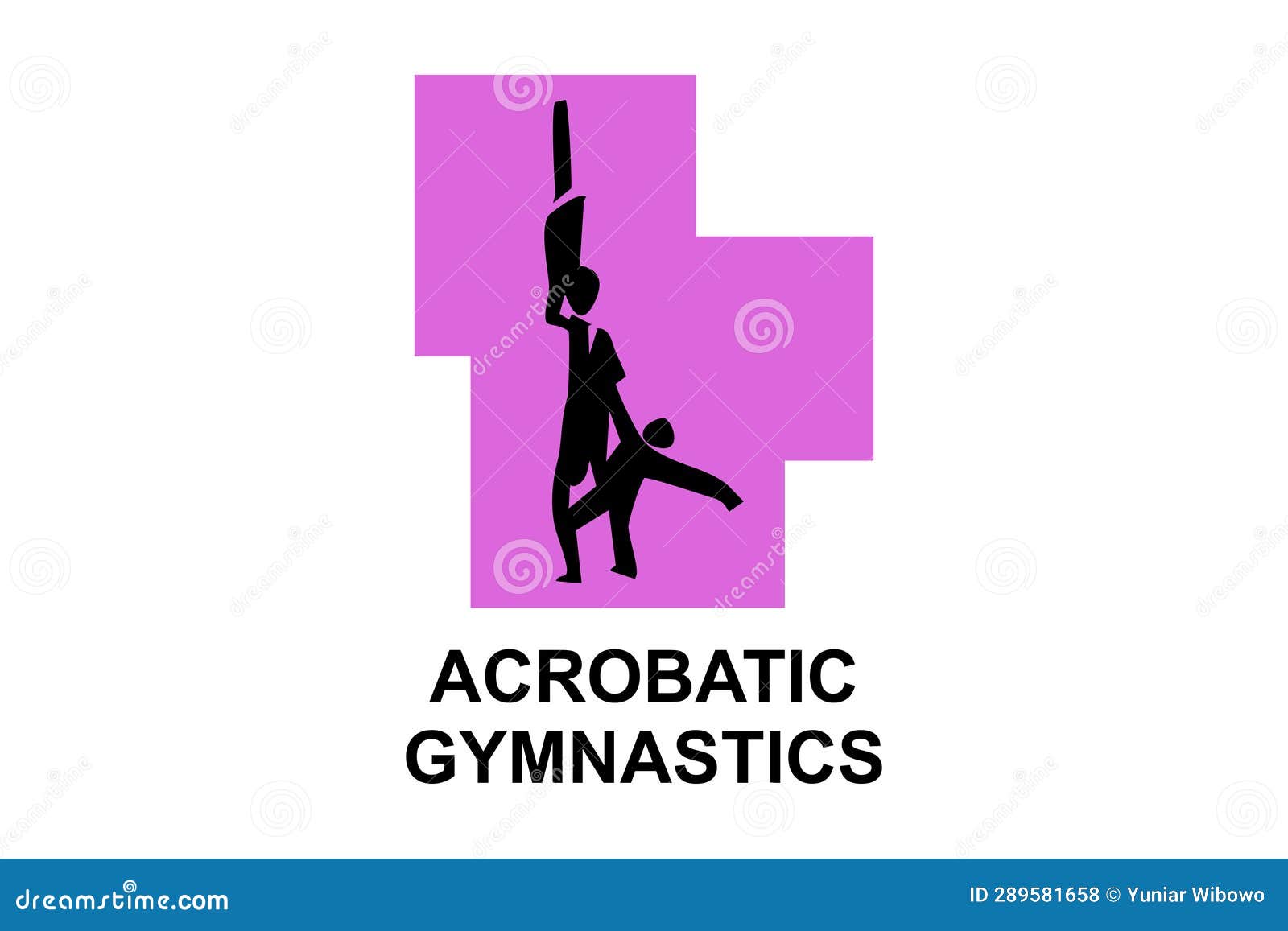 Acrobatic Gymnastic Sport Vector Line Icon. Practice Gymnastic Stock ...