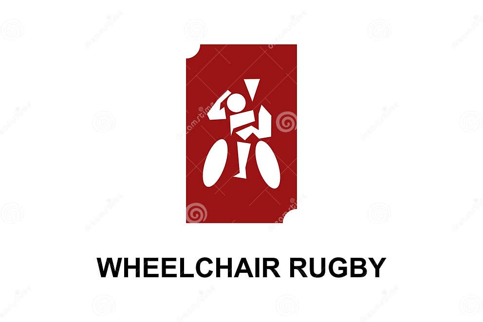 Wheelchair Rugby Sport Vector Line Icon. an Athlete Playing Wheelchair ...
